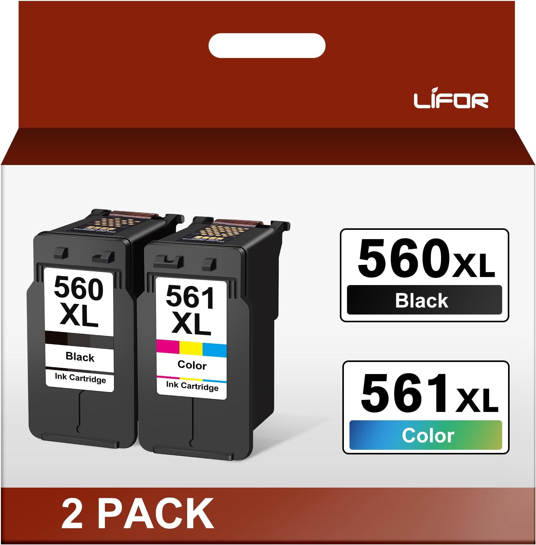 LIFOR PG-560XL CL-561XL 560XL 561XL Replacement for Canon 560 561 Ink ...