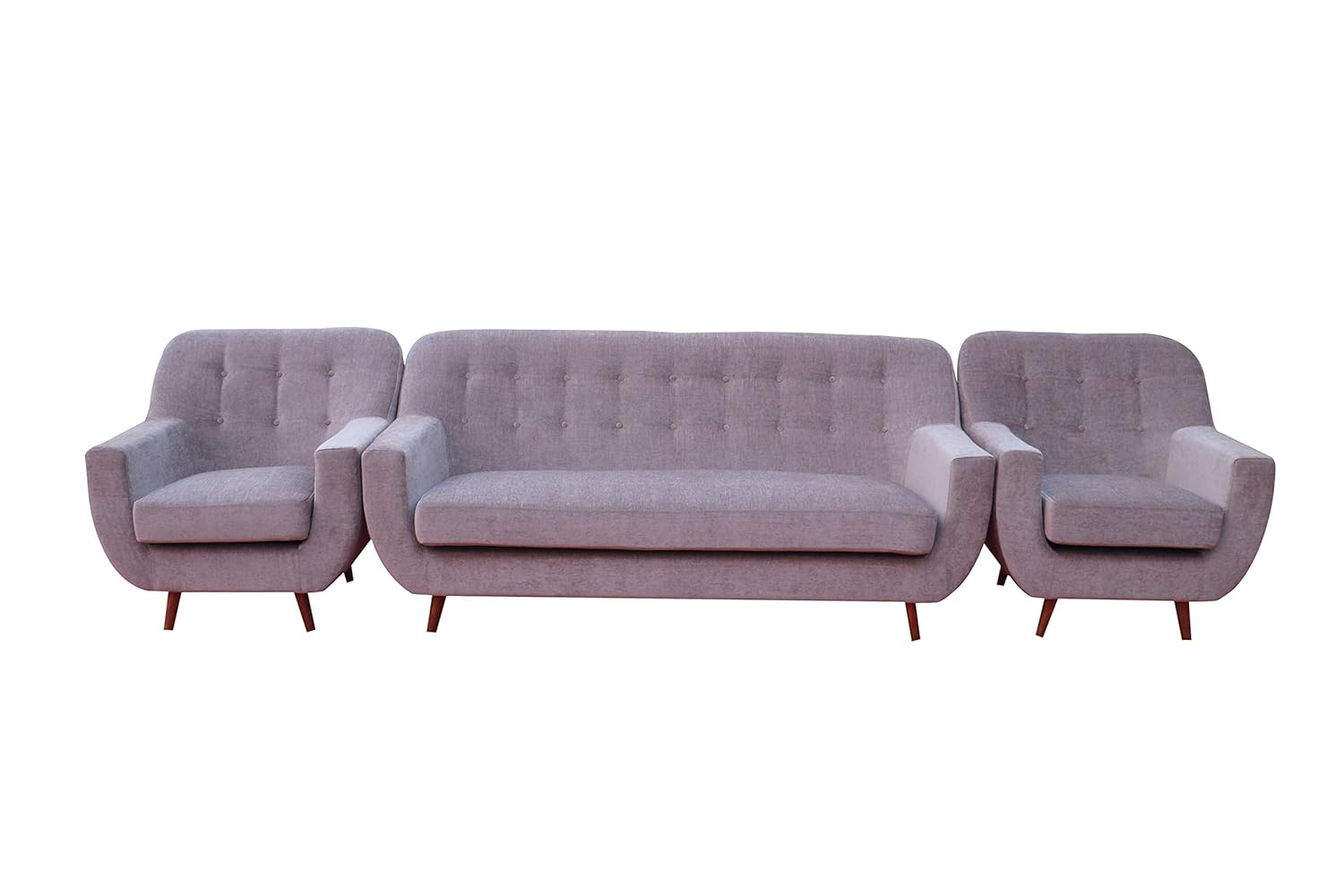 Designe Gallerie Fabric & Wooden 1-3-1 Seater Sofa for Living Room ...