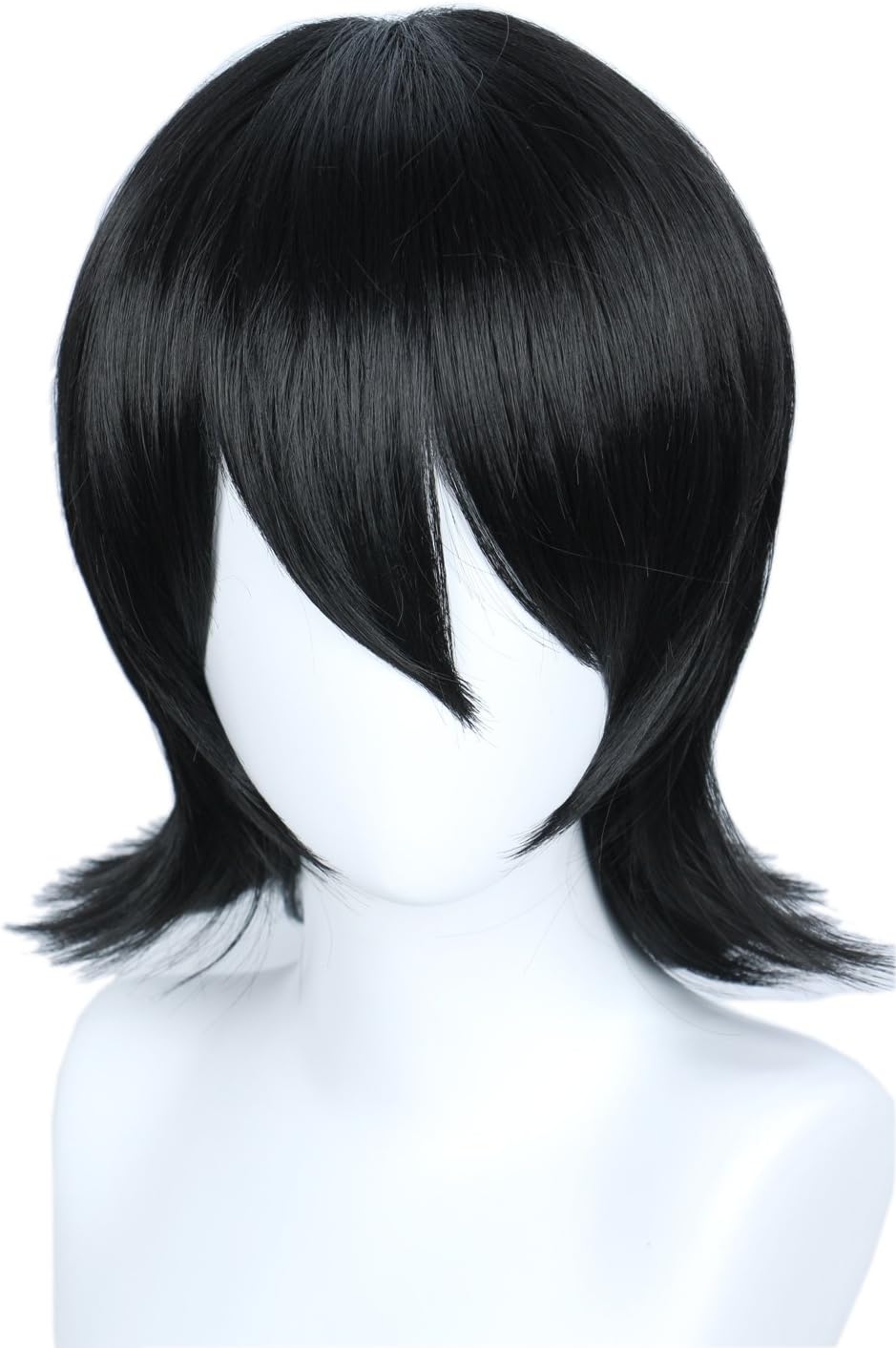 Amazon.com: Linfairy Unisex Short Black Straight Cosplay Wig Halloween ...
