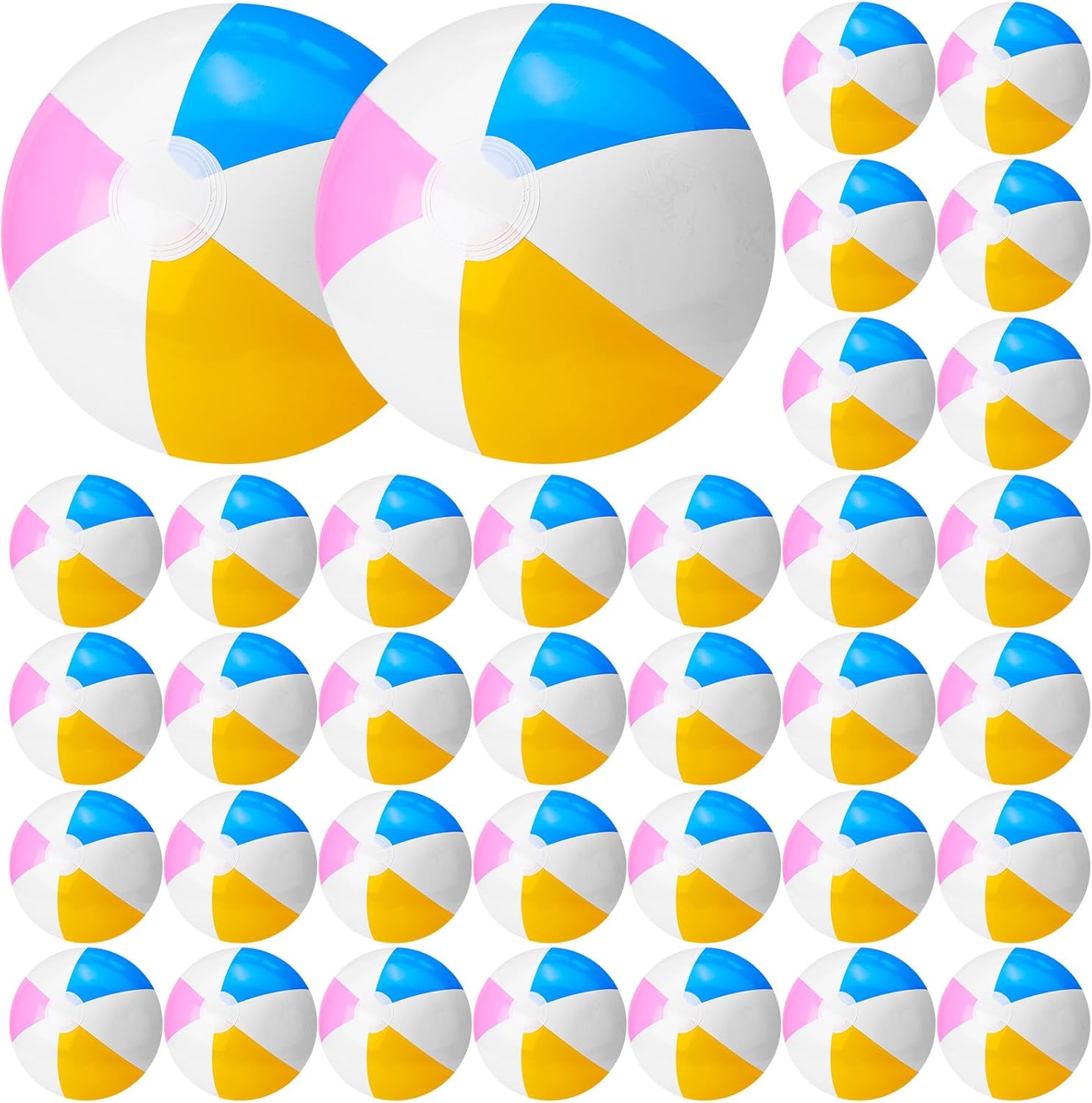 Amazon.com: Talltalk 36 Pieces Inflatable Beach Balls for Kids 16 Inch ...