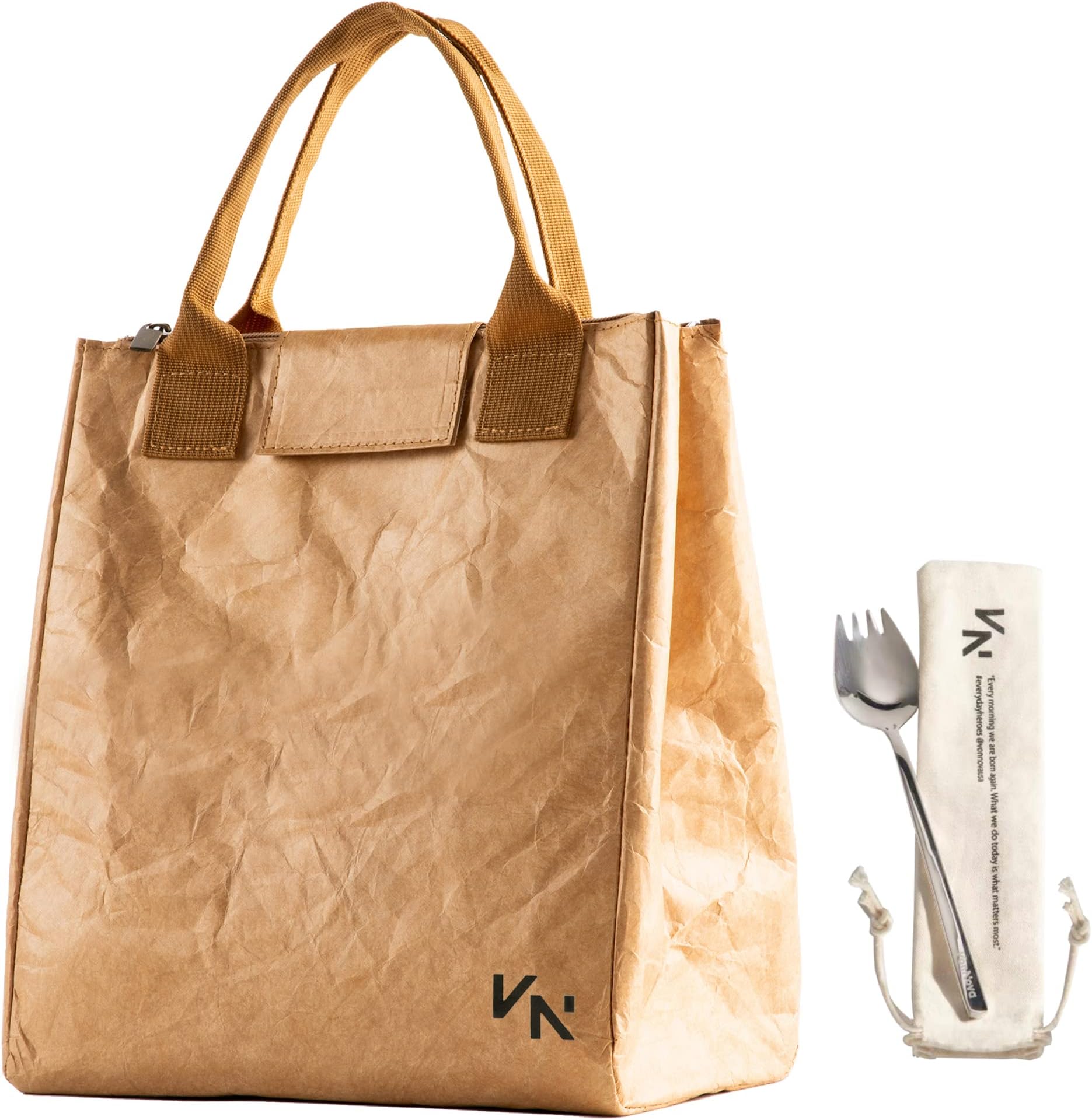 Amazon.com: Waxed Canvas Lunch Bags Brown Paper Bag Styled - Classic ...