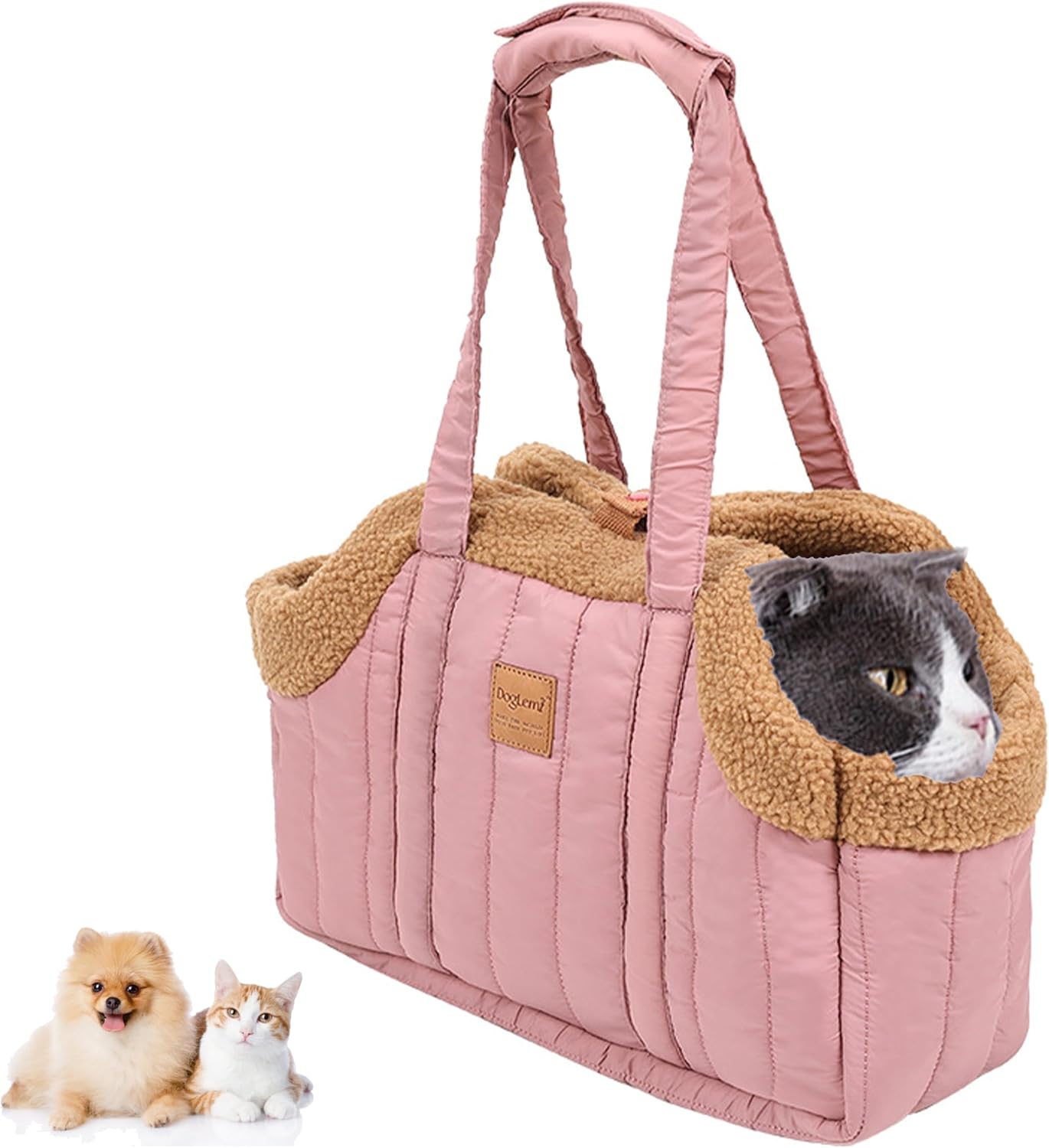 Amazon.com: Winter Plush Pet Carrier Purse Portable, Lightweight ...