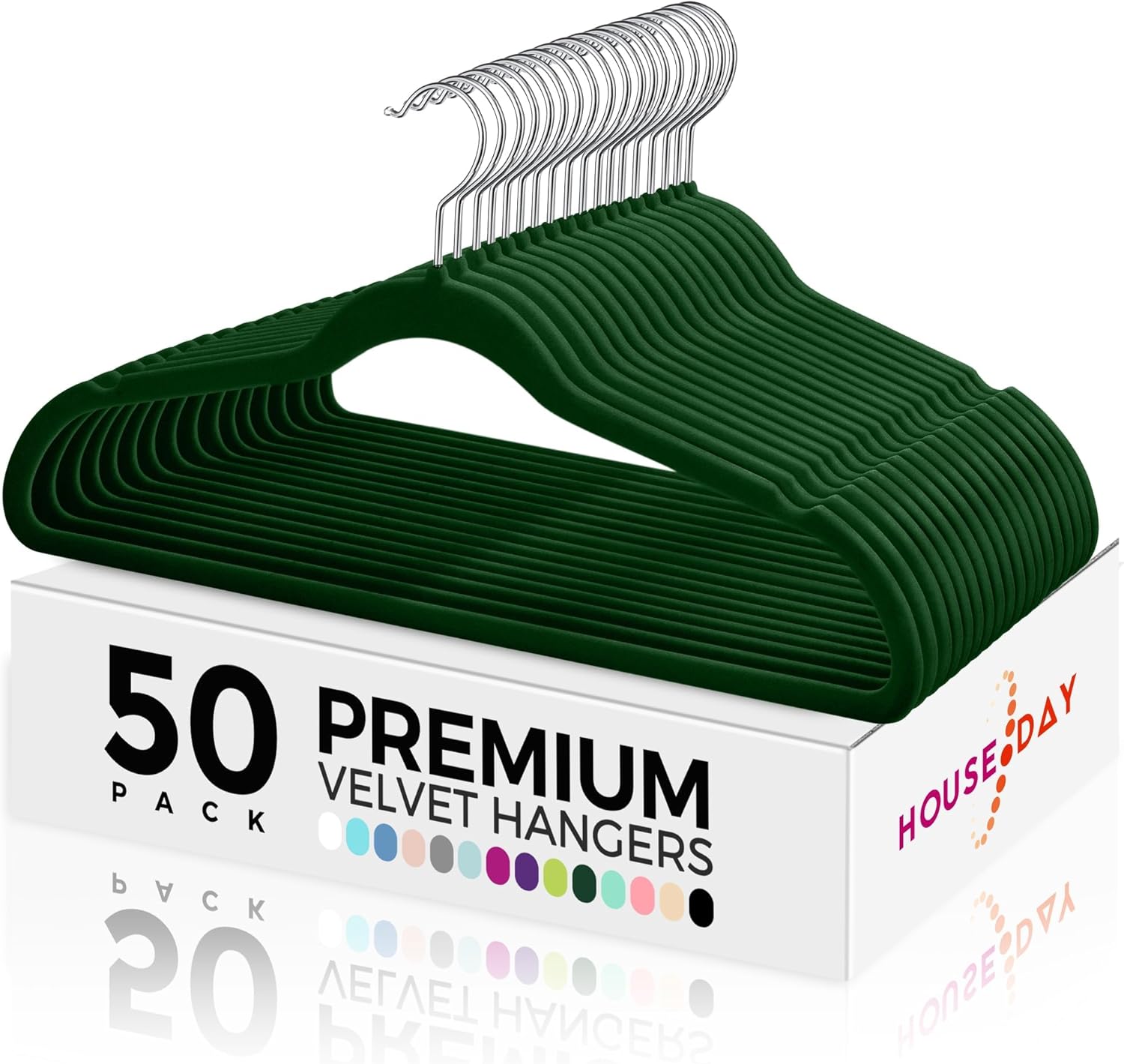 Amazon.com: HOUSE DAY Premium Velvet Hangers 50 Pack, Non-Slip Flocked ...