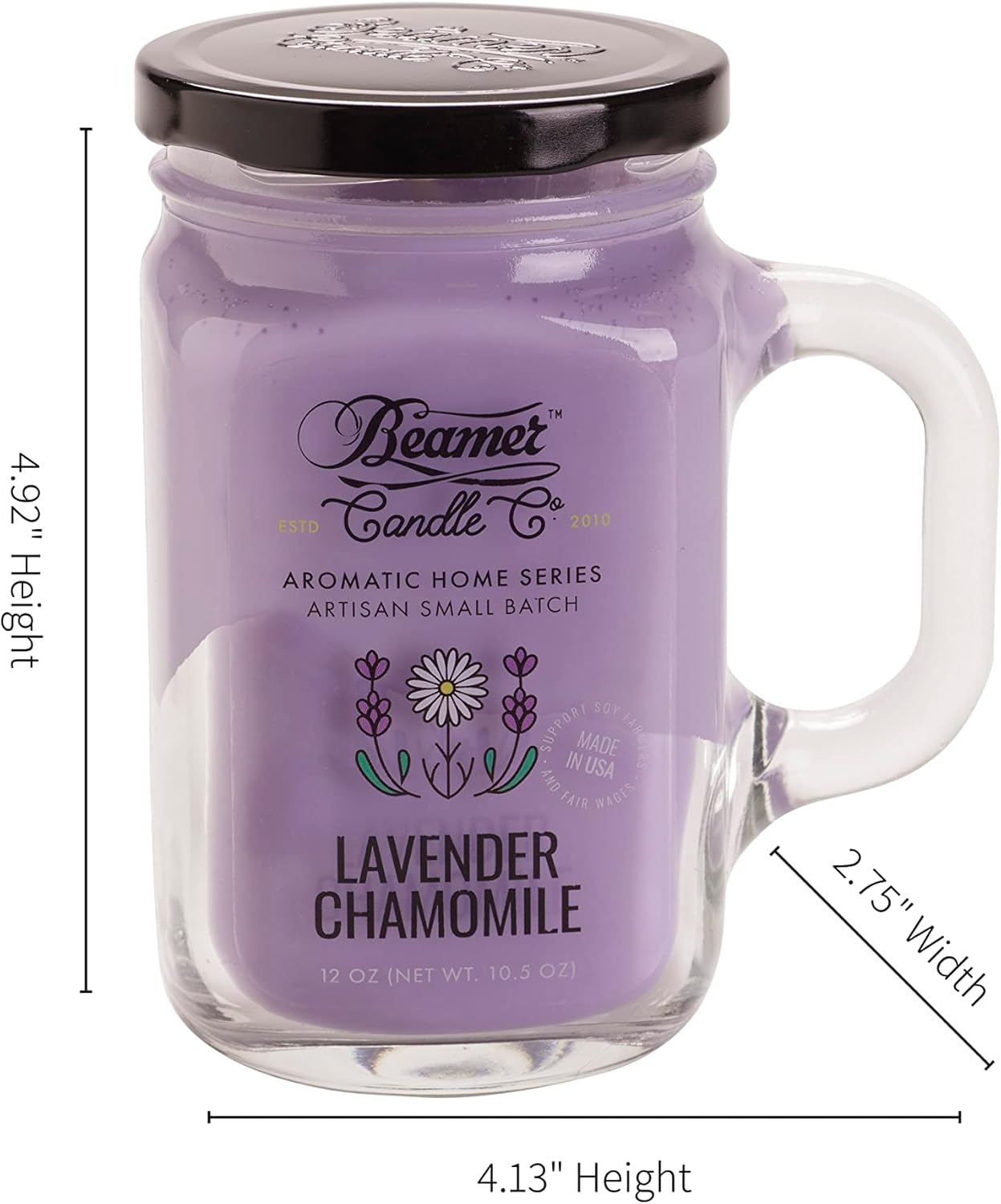 Beamer Candle Co. Aromatic Home Series 12oz Candle – Lavender Chamomile ...