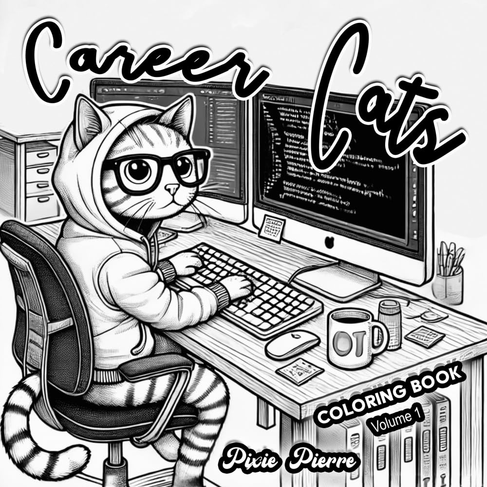Amazon.com: Career Cats Coloring Book: Volume 1: 9798891470330: Pierre ...