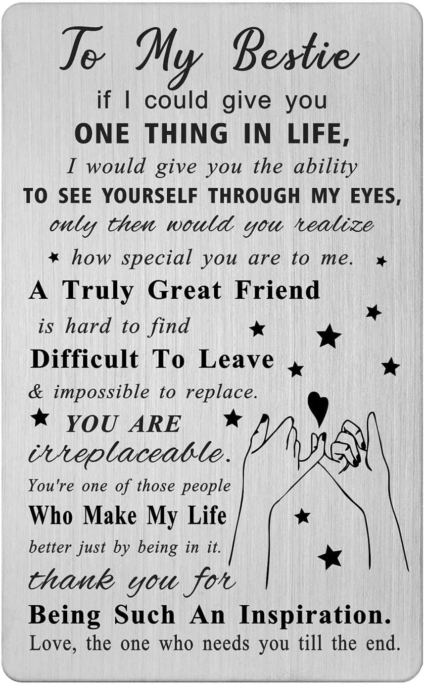Gezxin Best Friend Card for Women Female- Friendship Birthday Card- To ...