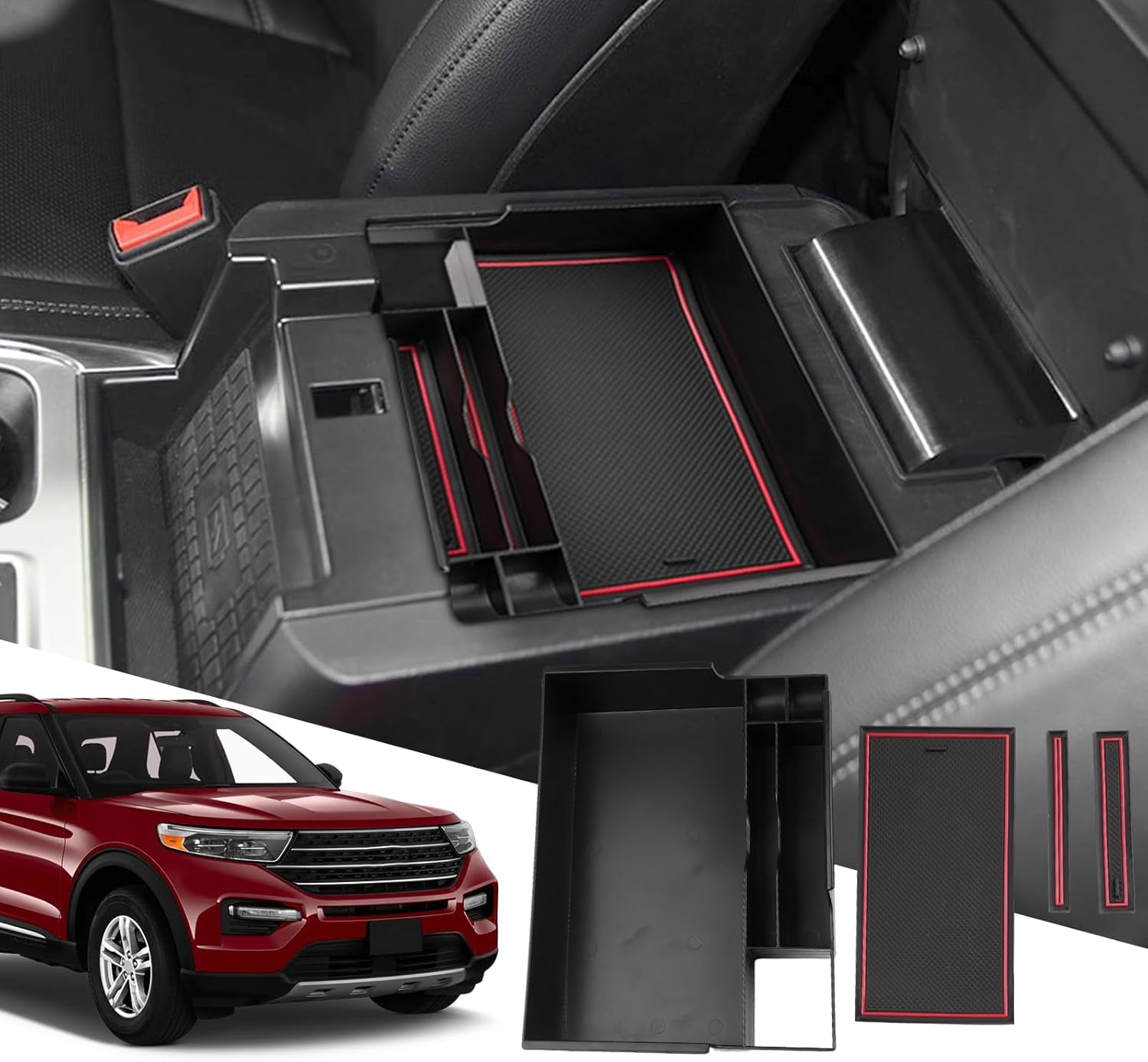 SXCY for 2025 2020-2025 Ford Explorer Center Console Organizer for Ford ...