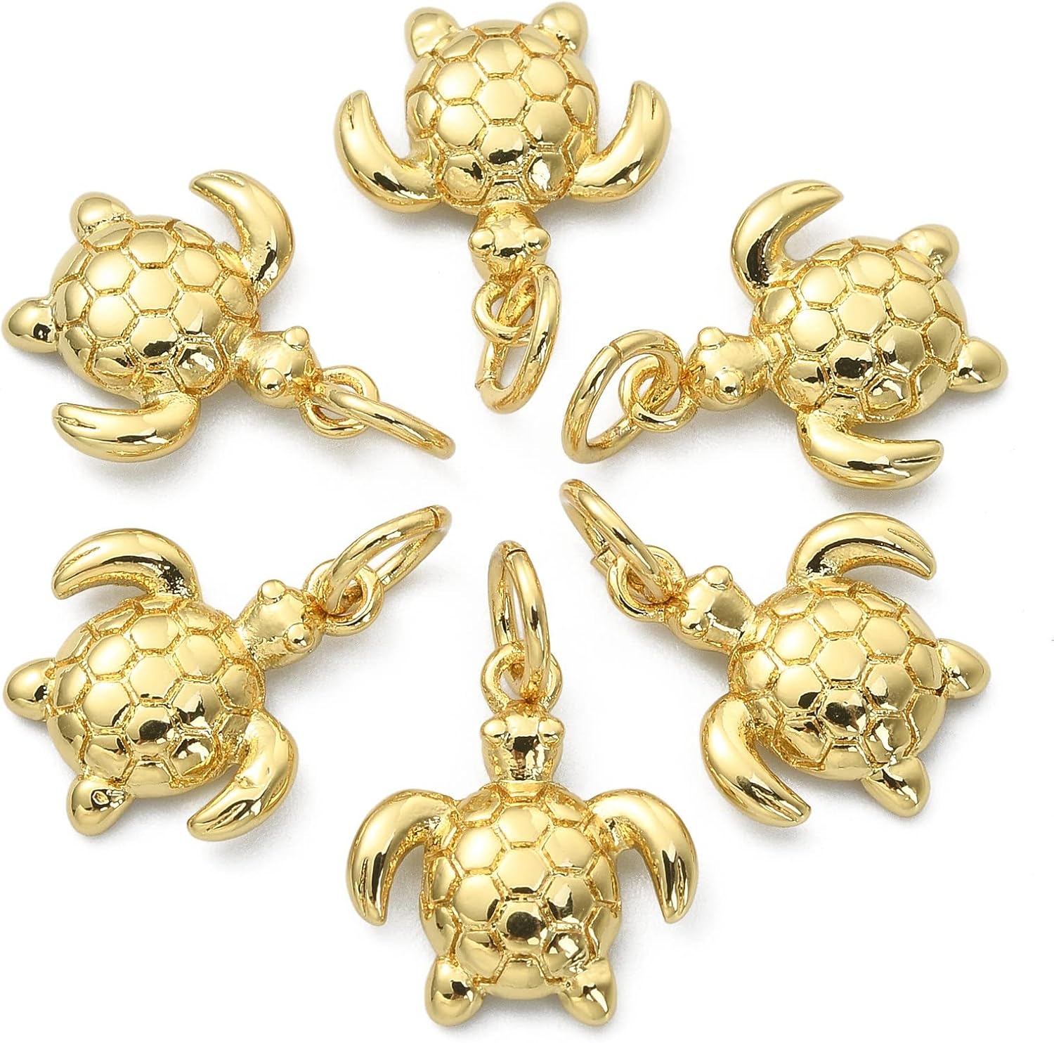 Amazon.com: KitBeads 10pcs 20k Real Gold Plated Sea Turtle Marine Life ...