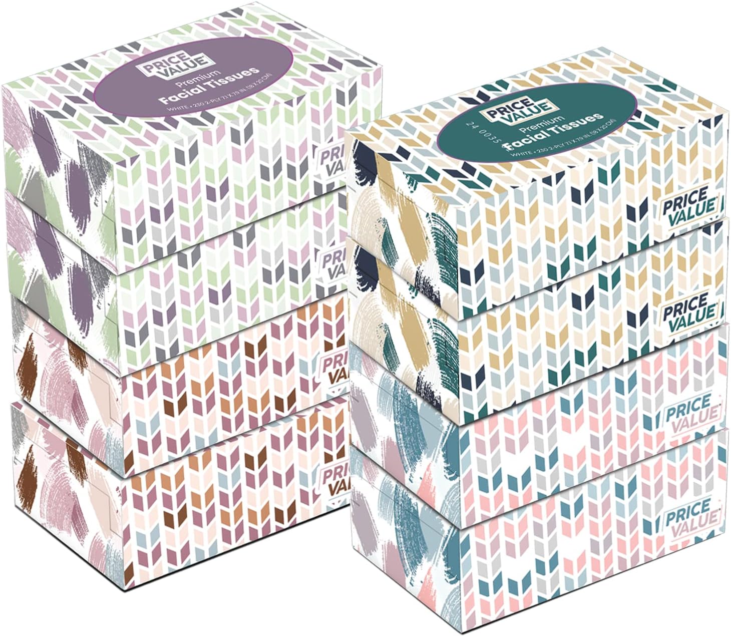 Amazon.com: Price Value Facial Tissues boxes 230 Sheets Per Box 8 Boxes ...