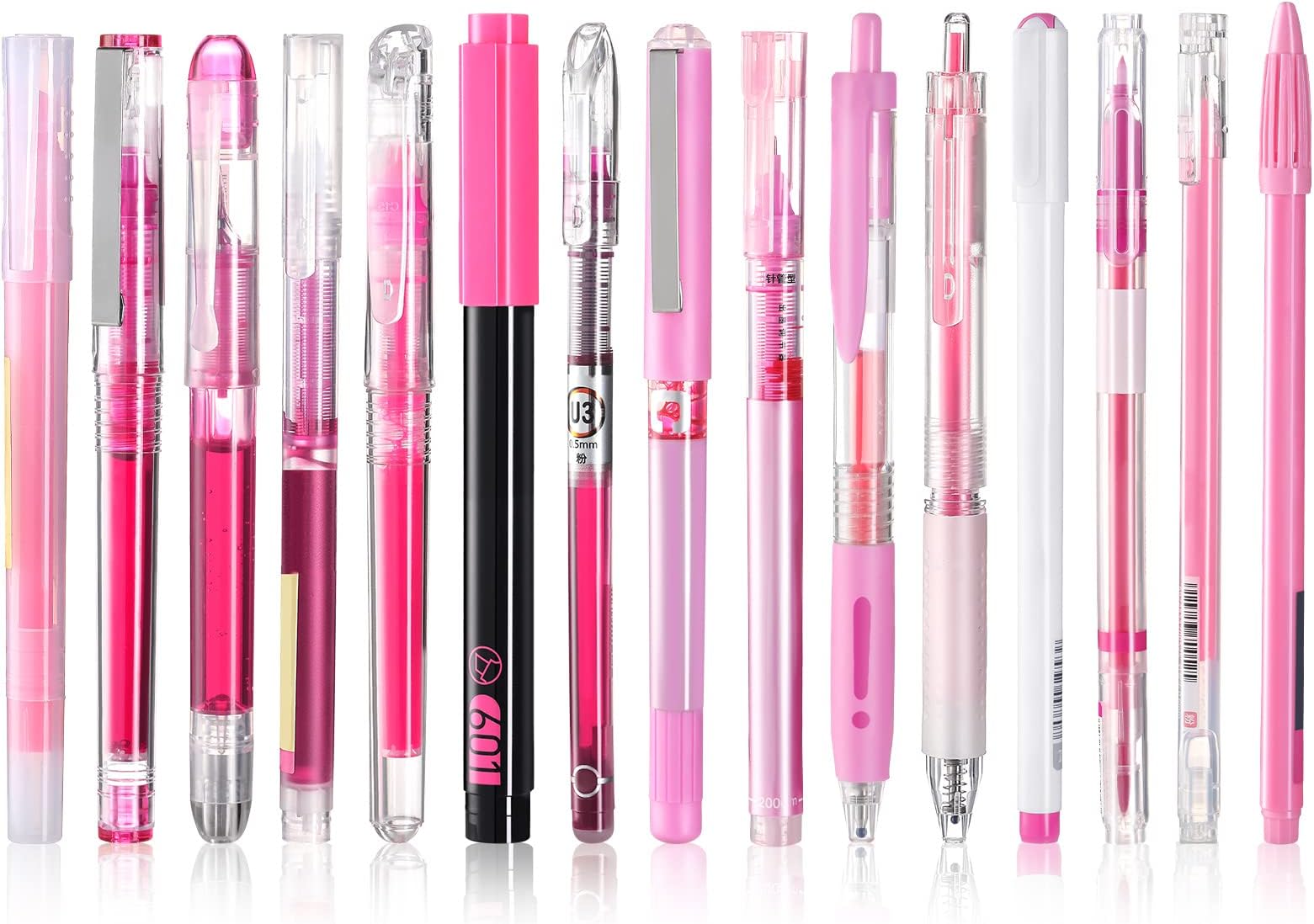 Amazon.com: LVQVEV Pink Gel Pens, 6Pcs Cute Pens Gel Ink Pens ...