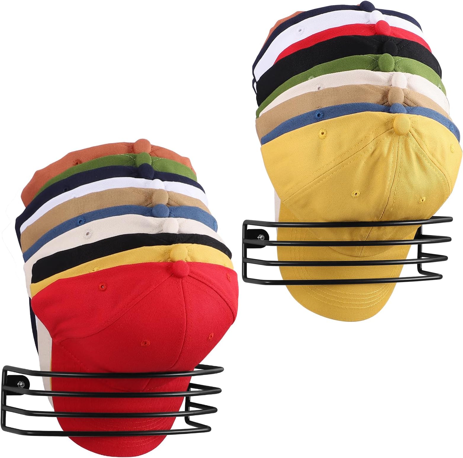 Amazon.com: JINKEY 2PCS Bamboo Hat Rack For Baseball Cap, Upgrade Hat ...