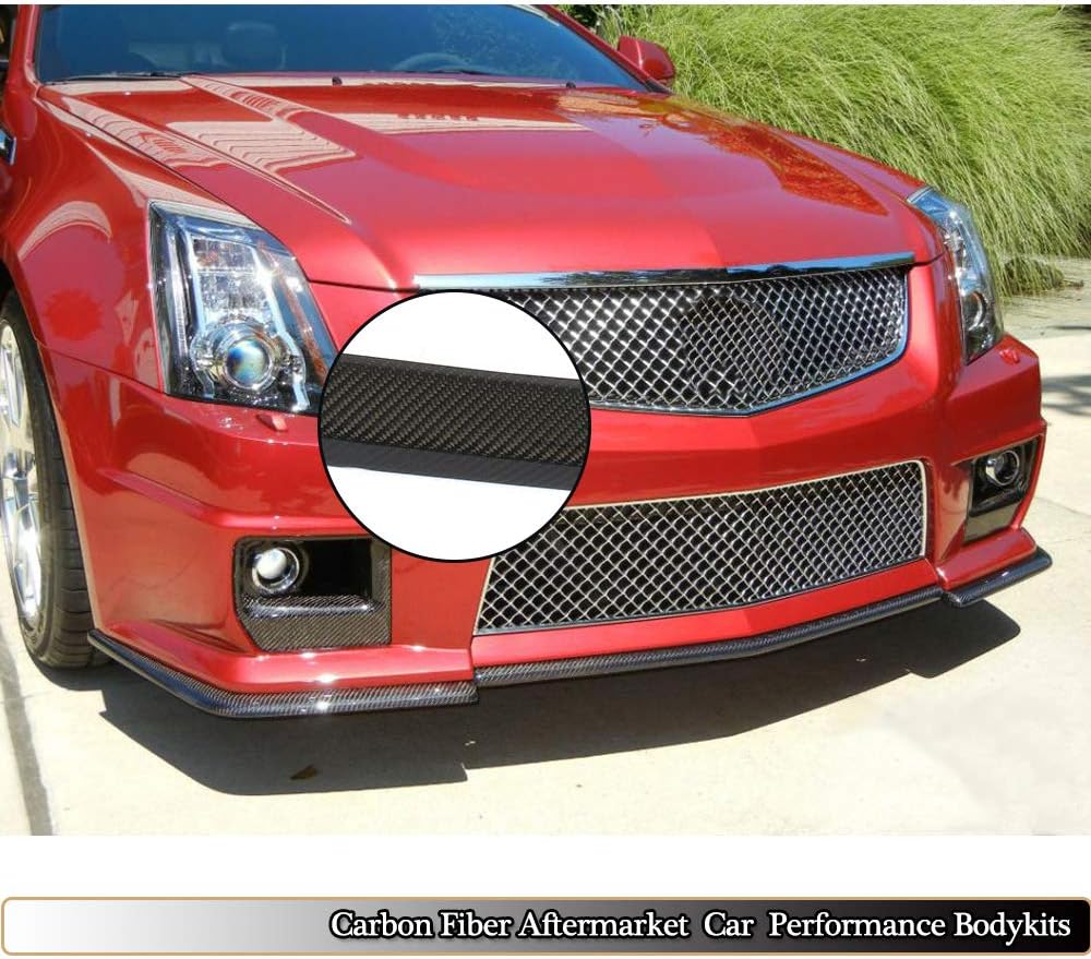 MCARCAR KIT Centro de labio delantero de fibra de carbono para Cadillac ...
