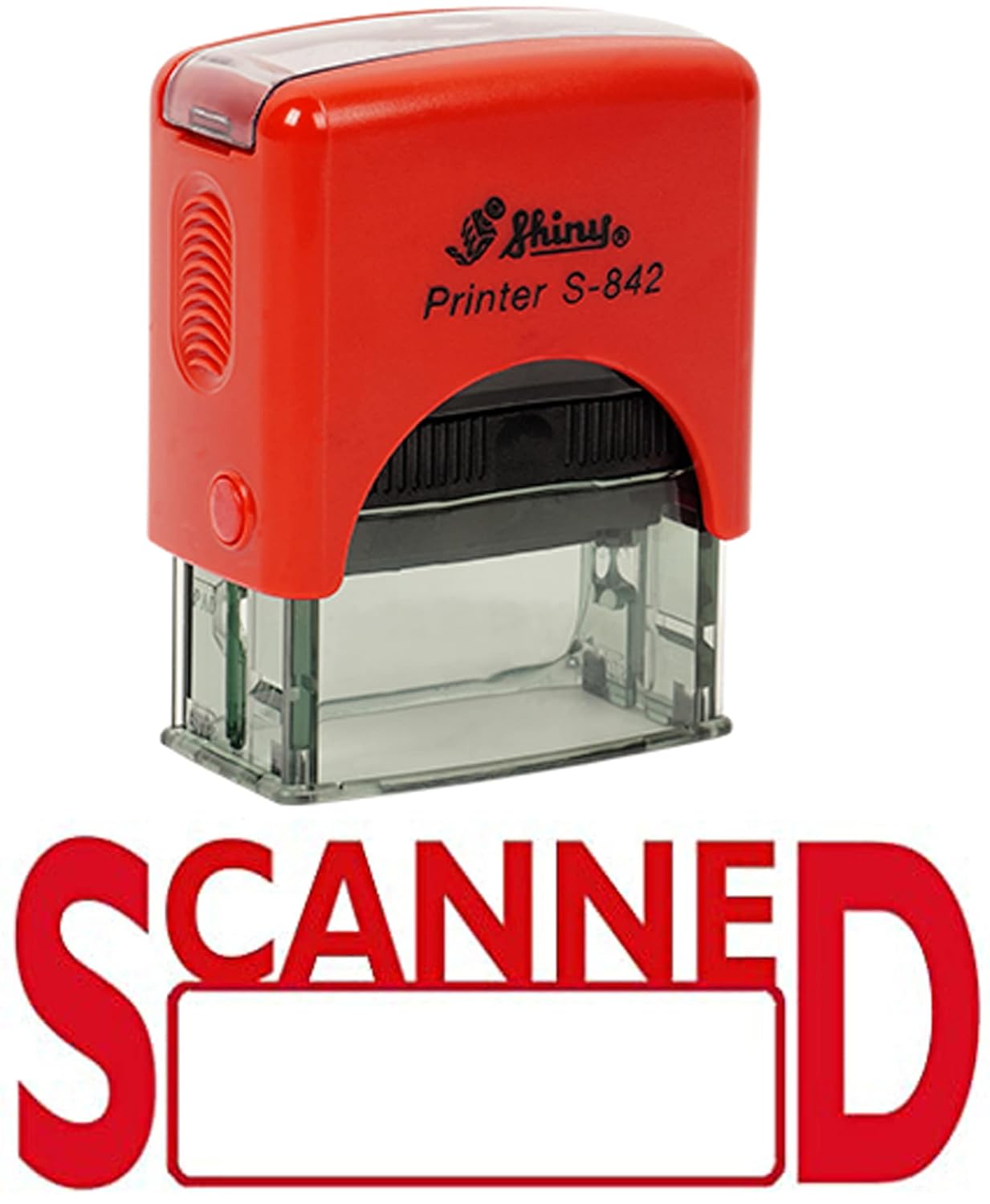 Scanned Self Inking Rubber Stamp Custom Shiny Office Stationary Stamp ...