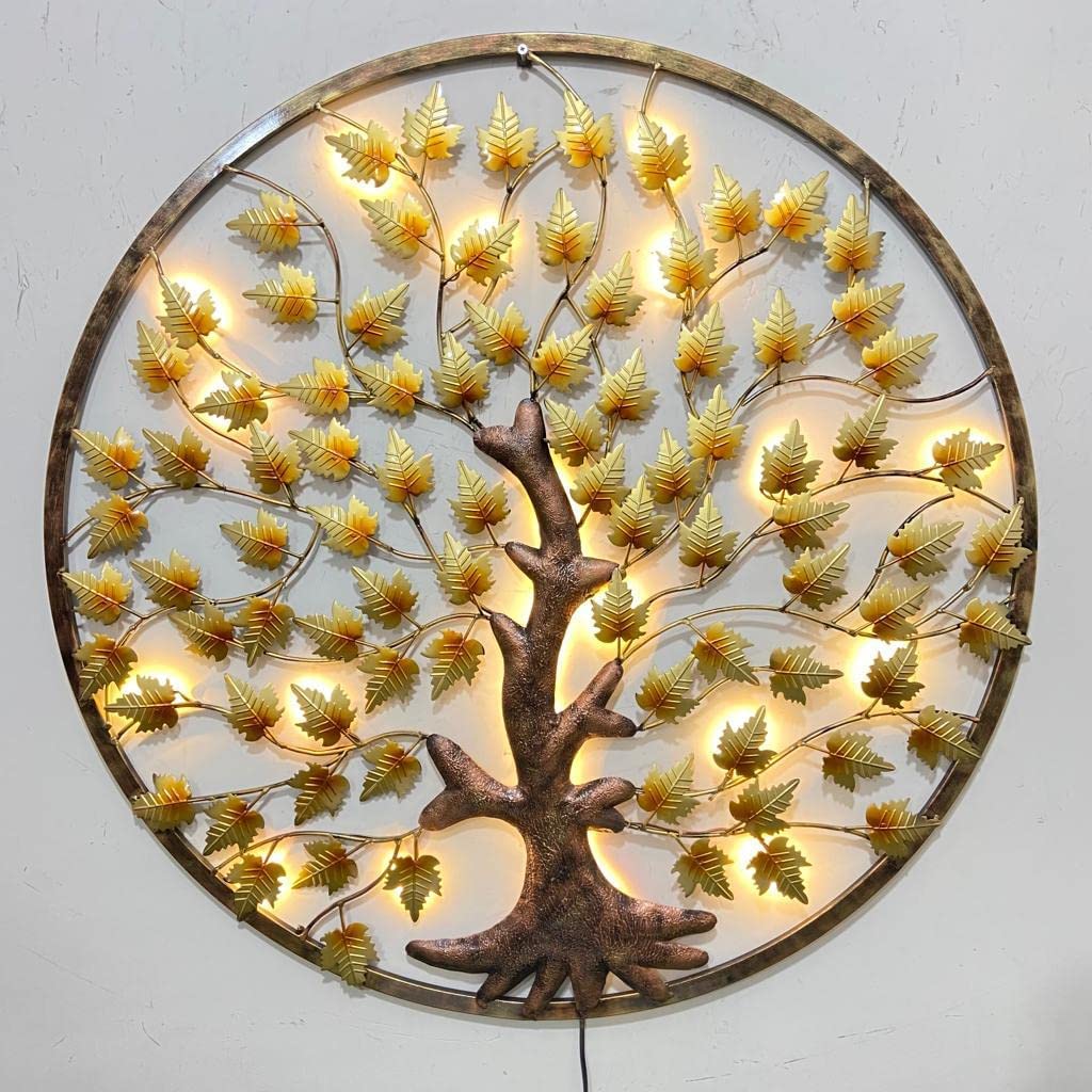 Decornus Metal Tree Wall Hanging Decor , Wall Decor Tree with led Wall ...