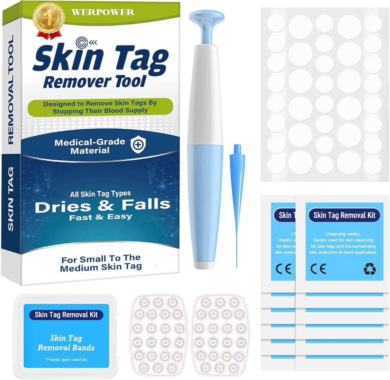 Skin-Tag-Removal-Kit, 2 in 1 Auto Wart &Mole Remover, Easy Skin Tag ...