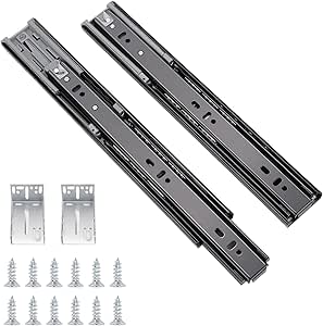 12 Inch Full Extension Ball Bearing Soft Close Slides 80 LB Capacity ...