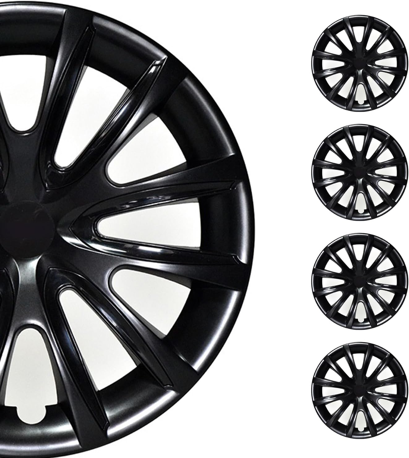 Amazon.com: OMAC - Black Gloss Hub Caps 16 Inch Set of 4 for Subaru ...