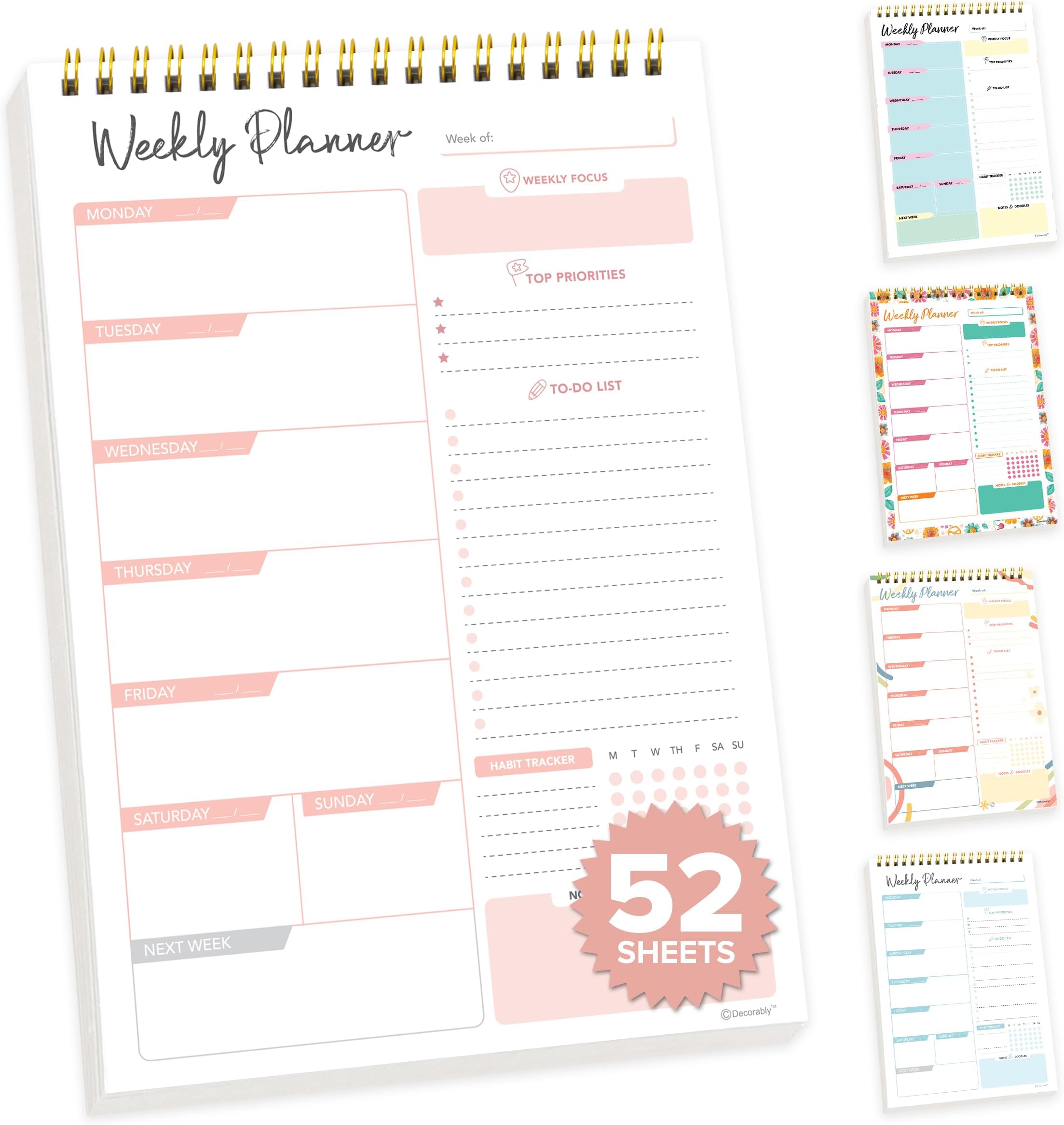 Amazon.com : 321Done Weekly Checklist Notepad - 50 Sheets (5.5" x 8.5 ...