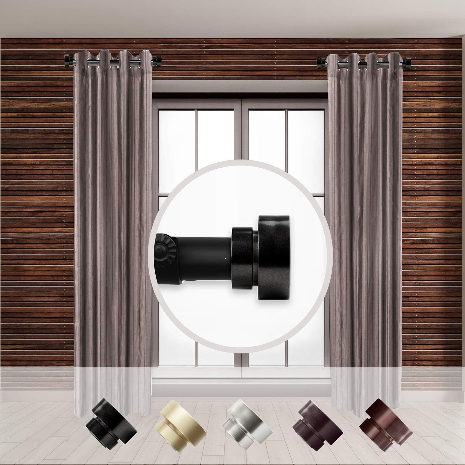 Amazon.com: Rod Desyne SIDE100-2 1" Side Curtain Rod, 12-20 inch (Set ...