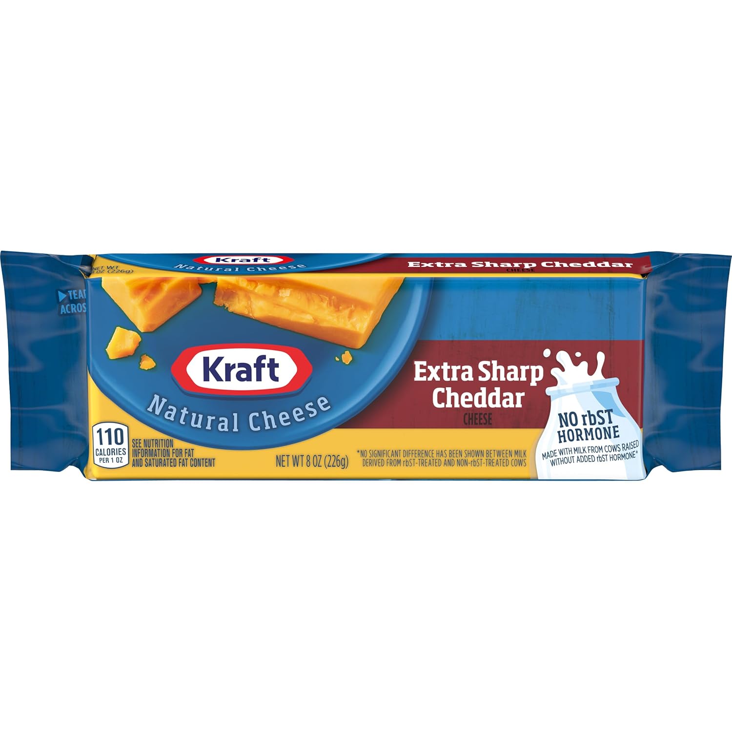 Amazon.com: Kraft Natural Extra Sharp Cheddar Cheese (8 oz Block ...