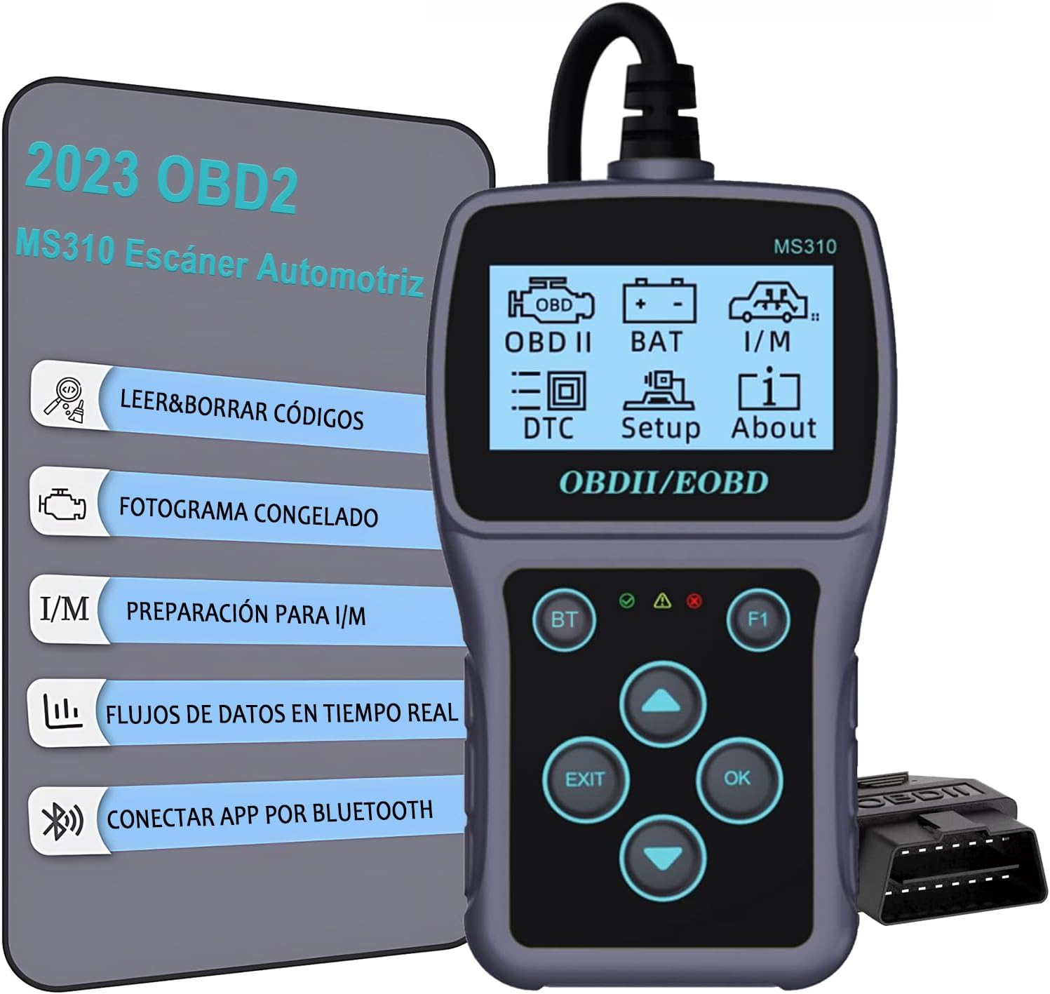 OBD2 MS310 Escáner Automotriz Professional Lector de Código Fallo Leer/Borrar Error Motor ...