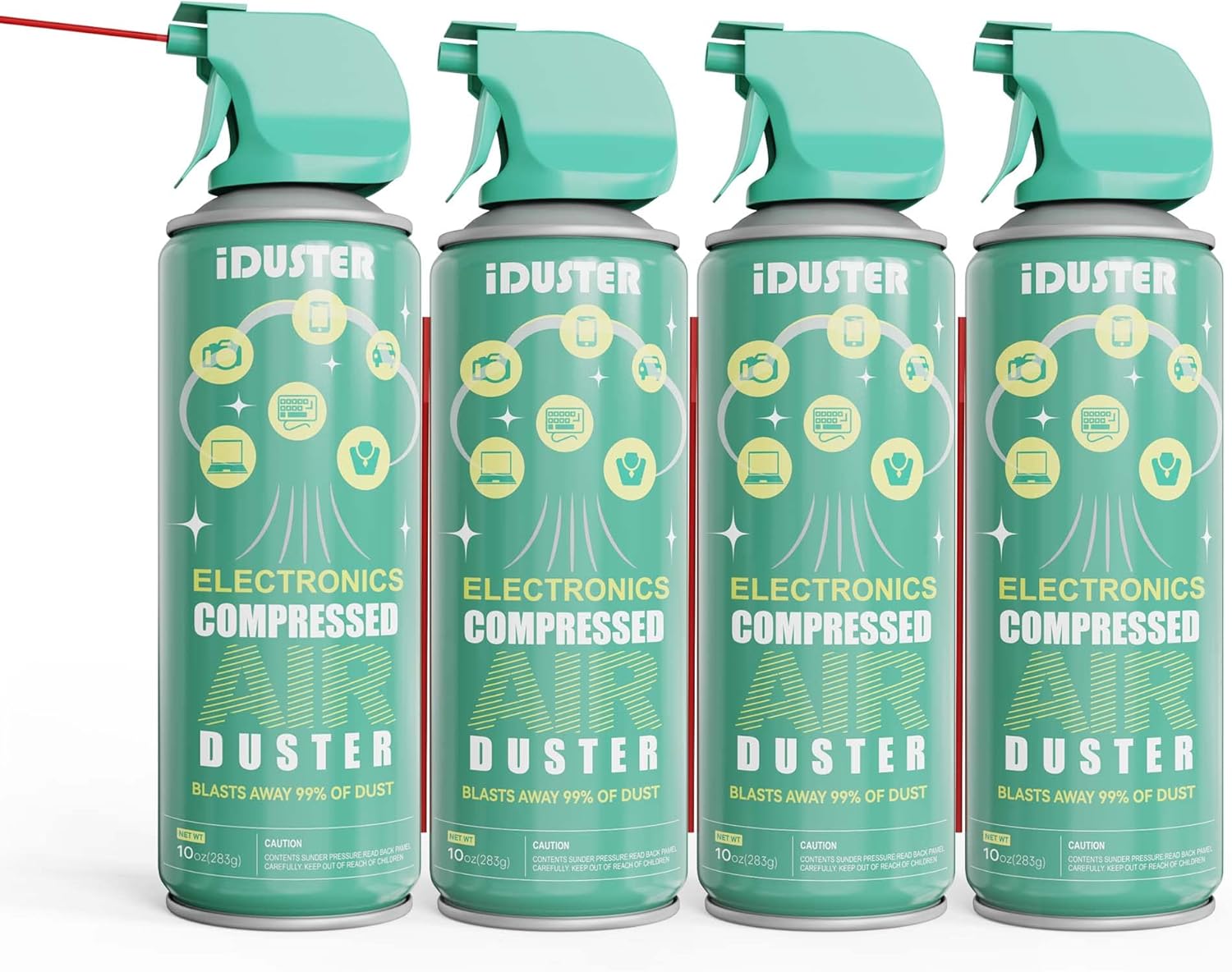 Amazon.com: iDuster 10 oz Disposable Air Duster, Computer Cleaner, 4 ...