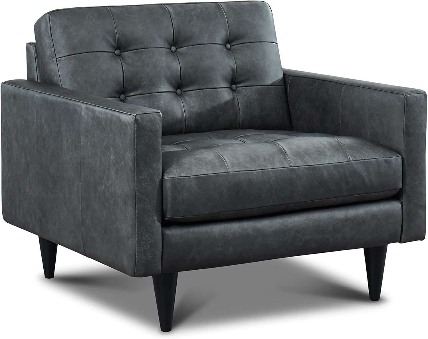 Amazon.com: Hello Sofa Home Naples 100% Top Grain Leather Armchair ...