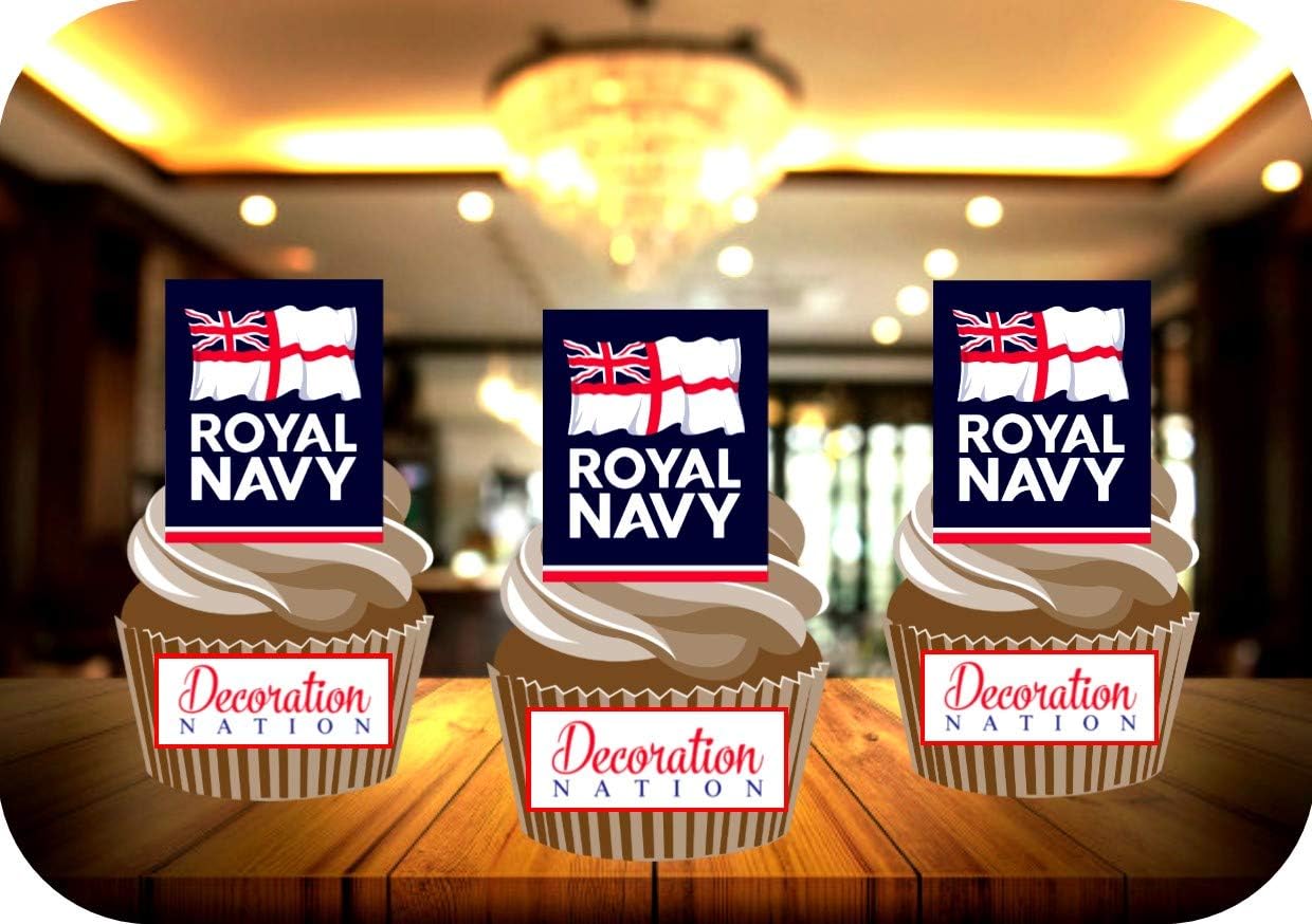 Royal Navy Sign Stand Up Edible Cake Toppers Decorations Cupcakes ...