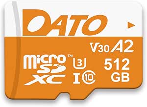 DATO 512GB Advance Plus microSDXC Memory Card, UHS-I, C10, U3, V30, A2 ...