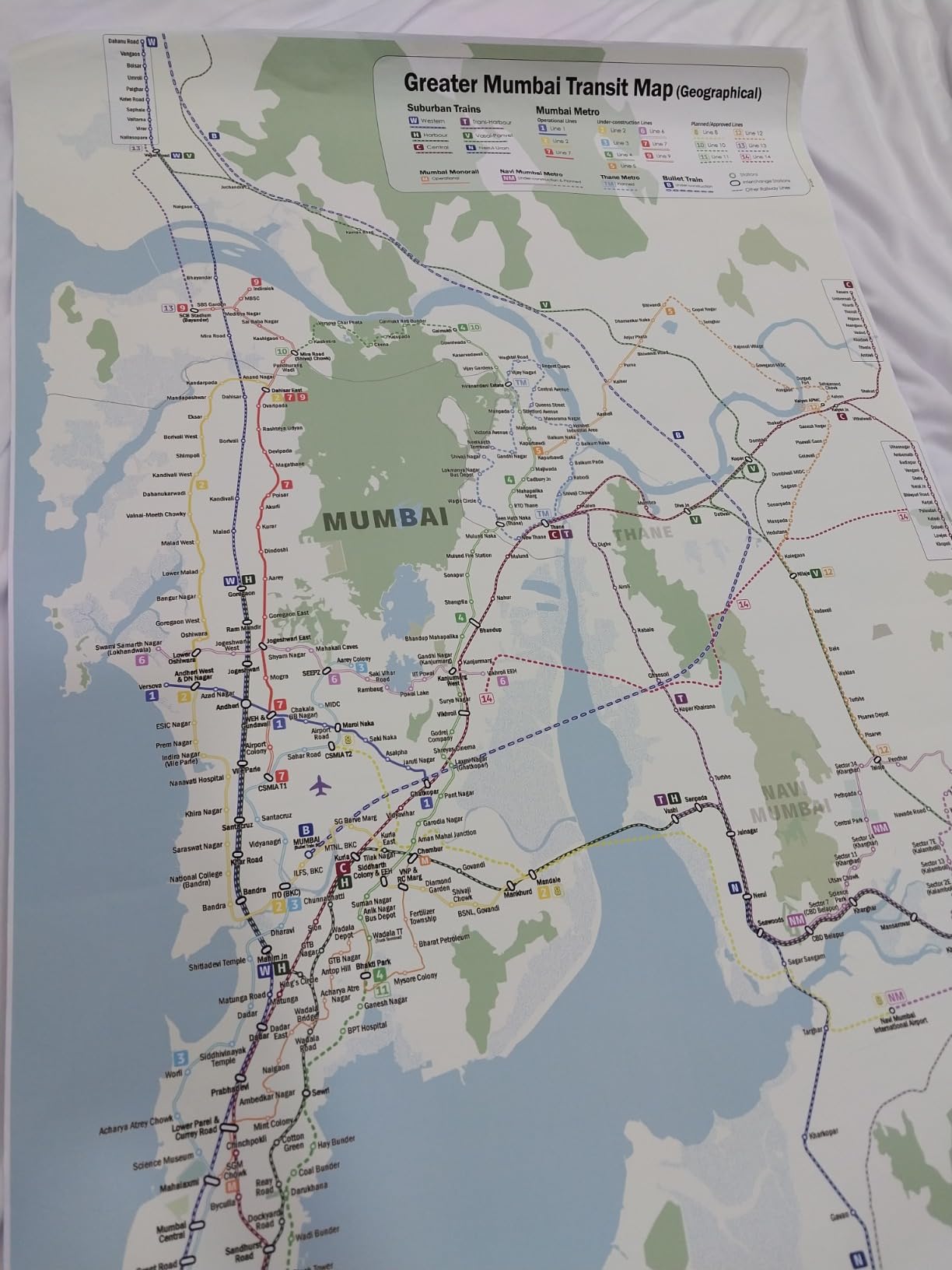 Mumbai Map (Detailed Transit Map Laminated) - Complete City Map with ...