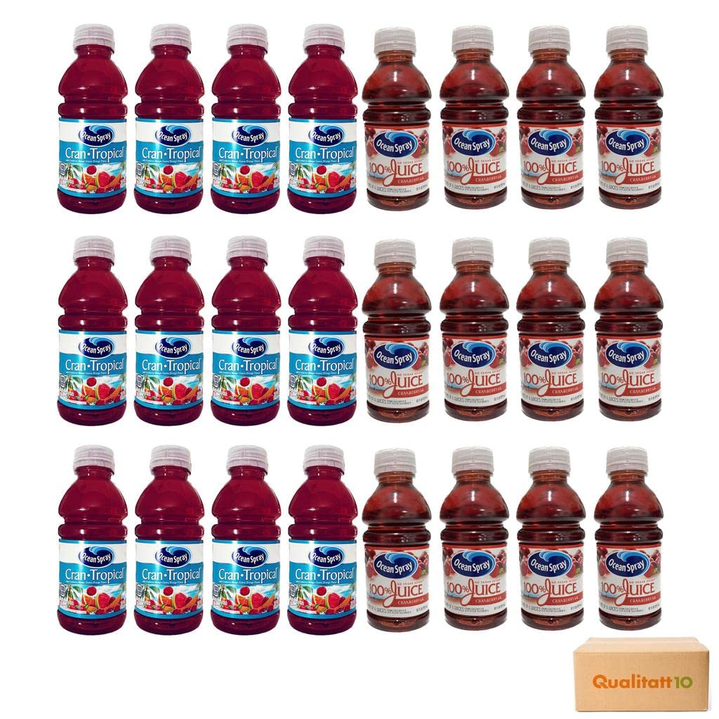 Ocean Spray Tropical 100% Arándano 10 fl oz Paquete de 24 por Qualitatt ...