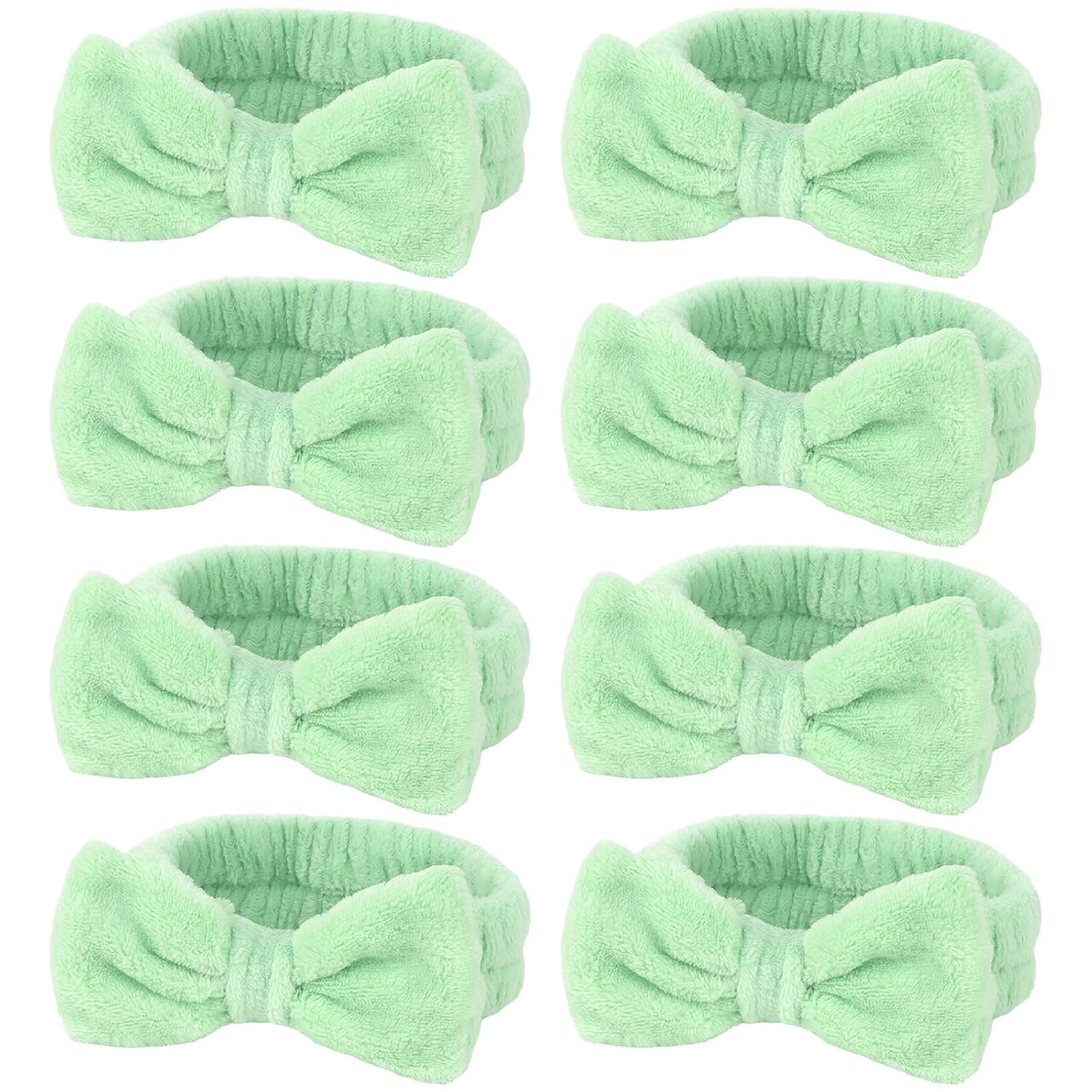 Amazon.com : Ondder Green Spa Terry Cloth Skincare Headbands for Women ...