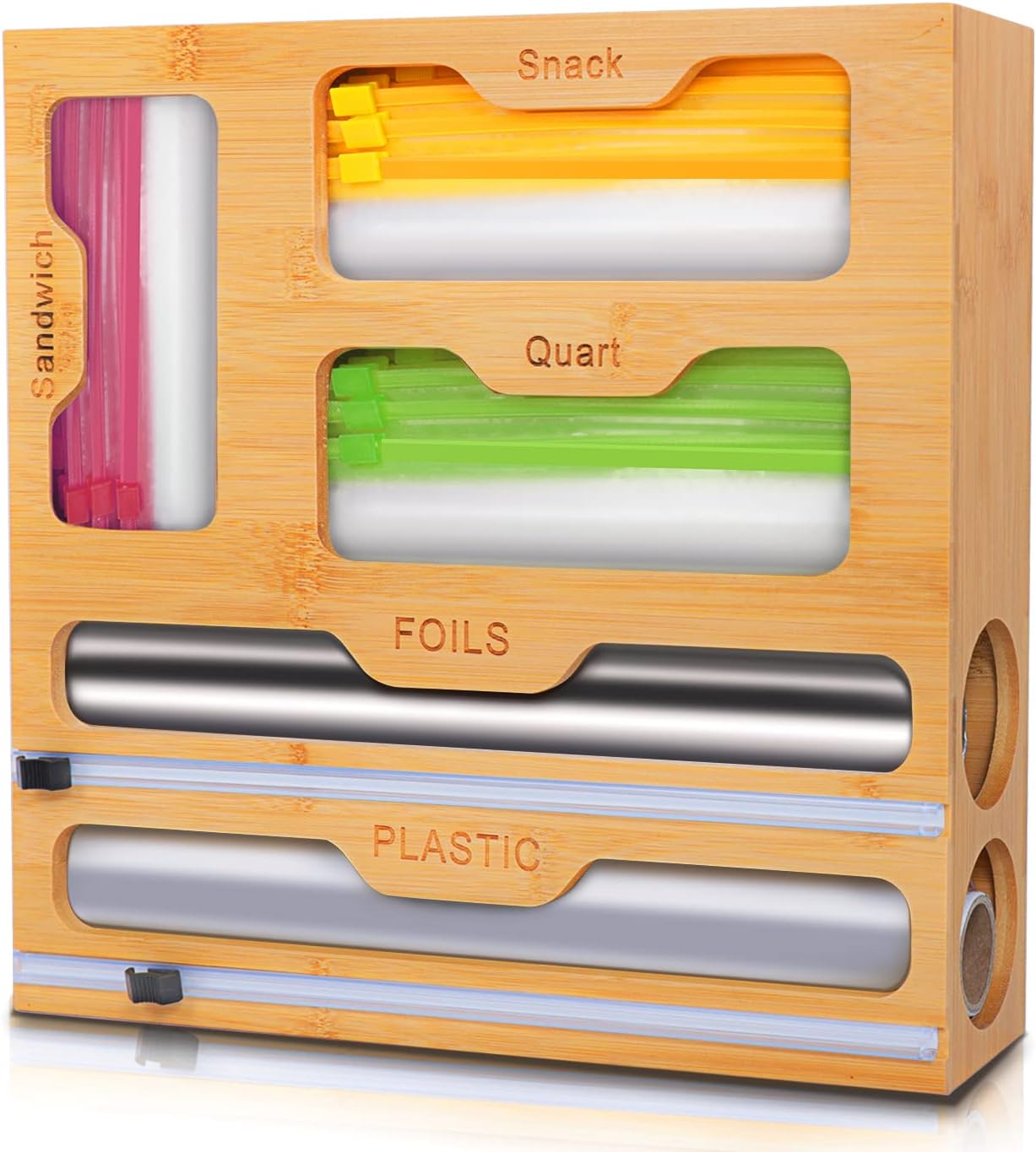 Amazon.com: SavvyCase 6-in-1 Plastic Bag Organizer with 2 Sliding ...