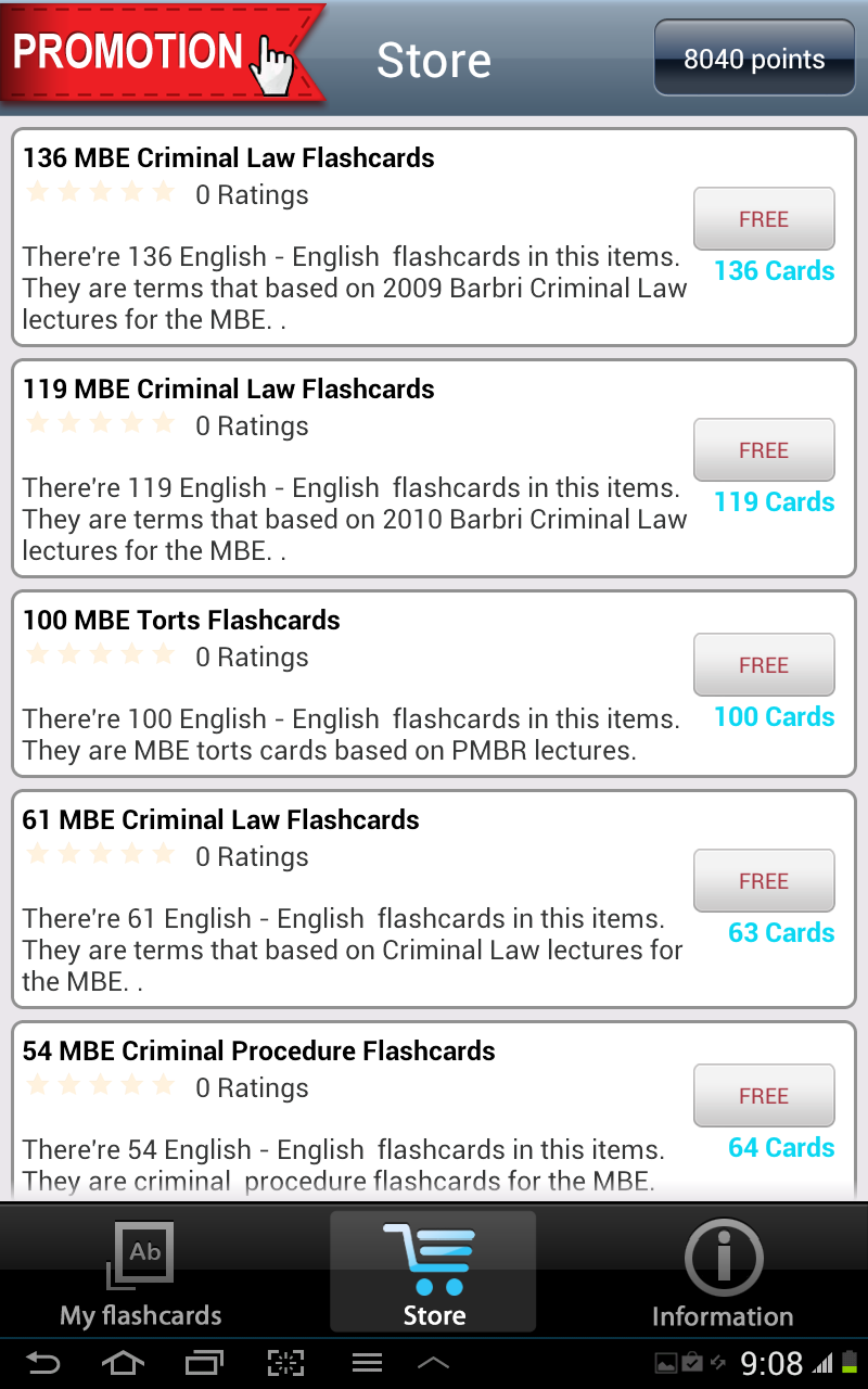 New MBE Flashcards - App on Amazon Appstore