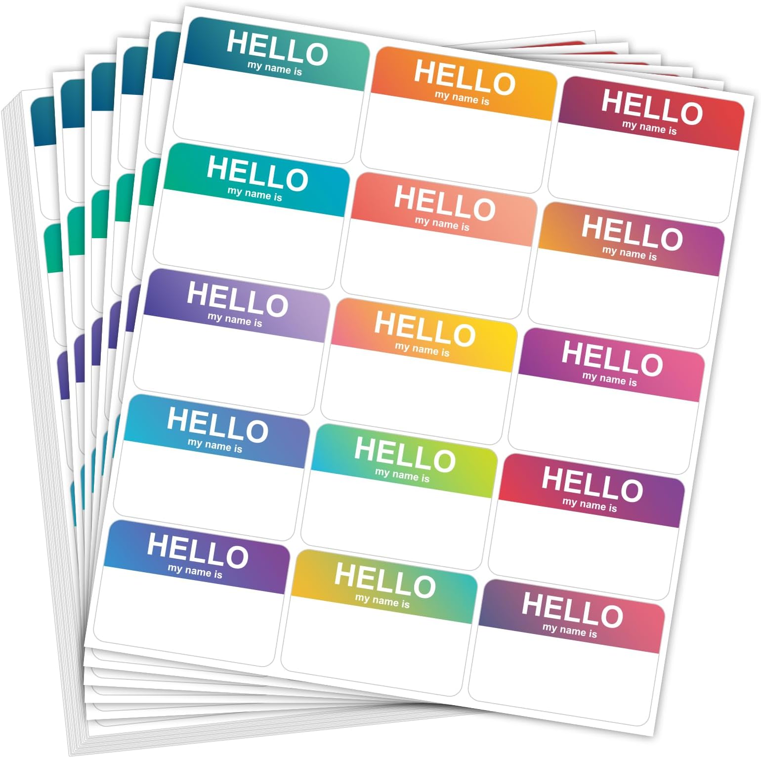 Amazon.com : Hello, My Name is Stickers Tag, 390 Colorful Name Tags (3 ...