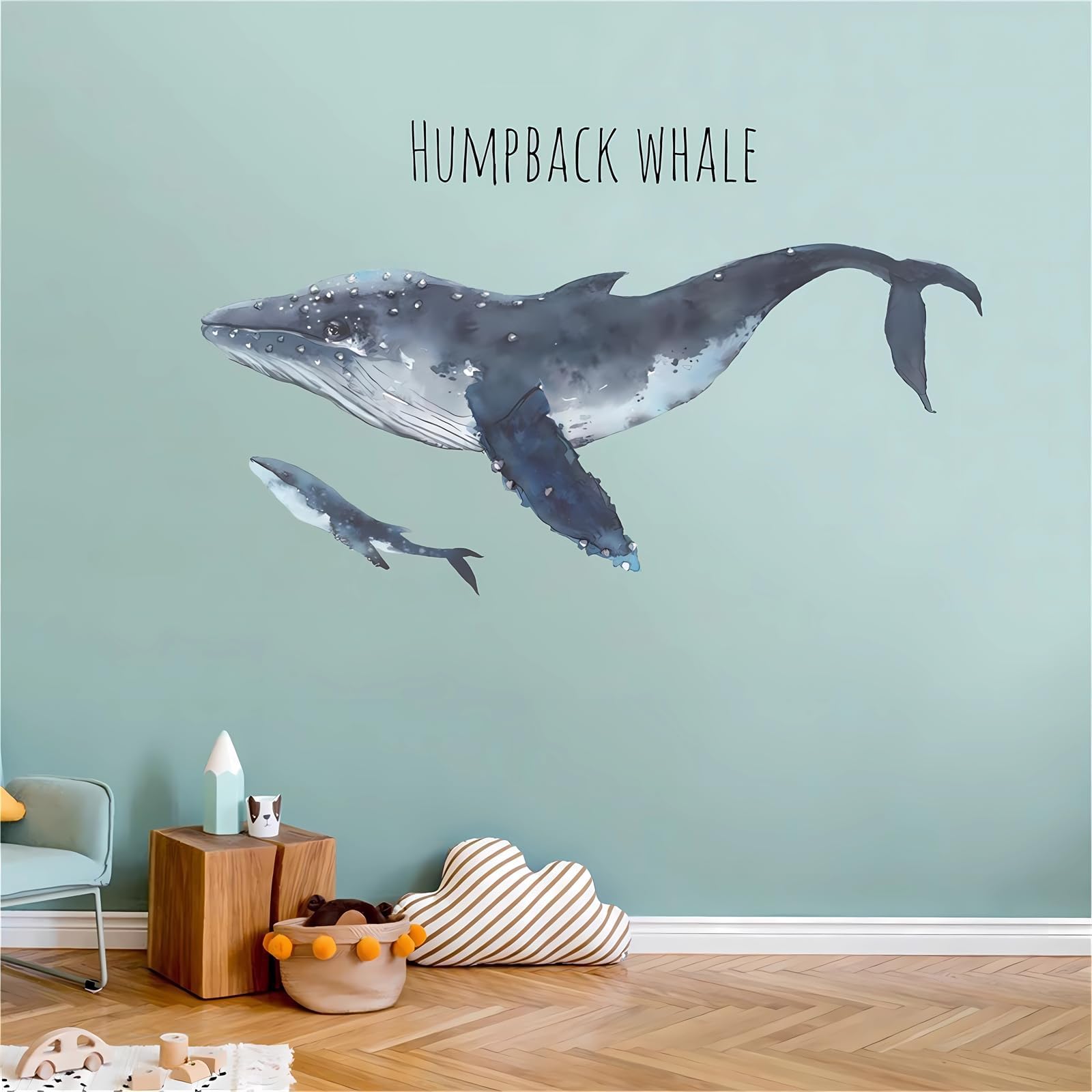 Amazon.com: Humpback Whale Wall Decals Marine Animal Stickers Peel and ...