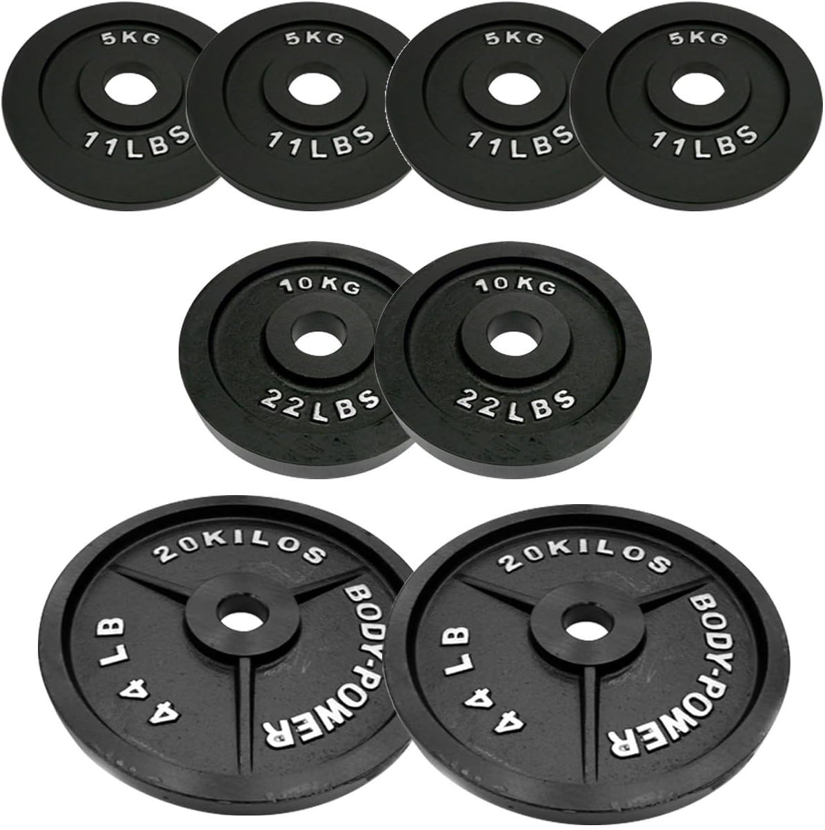 BODYPOWER 80Kg Olympic Disc Kit : Amazon.co.uk: Sports & Outdoors