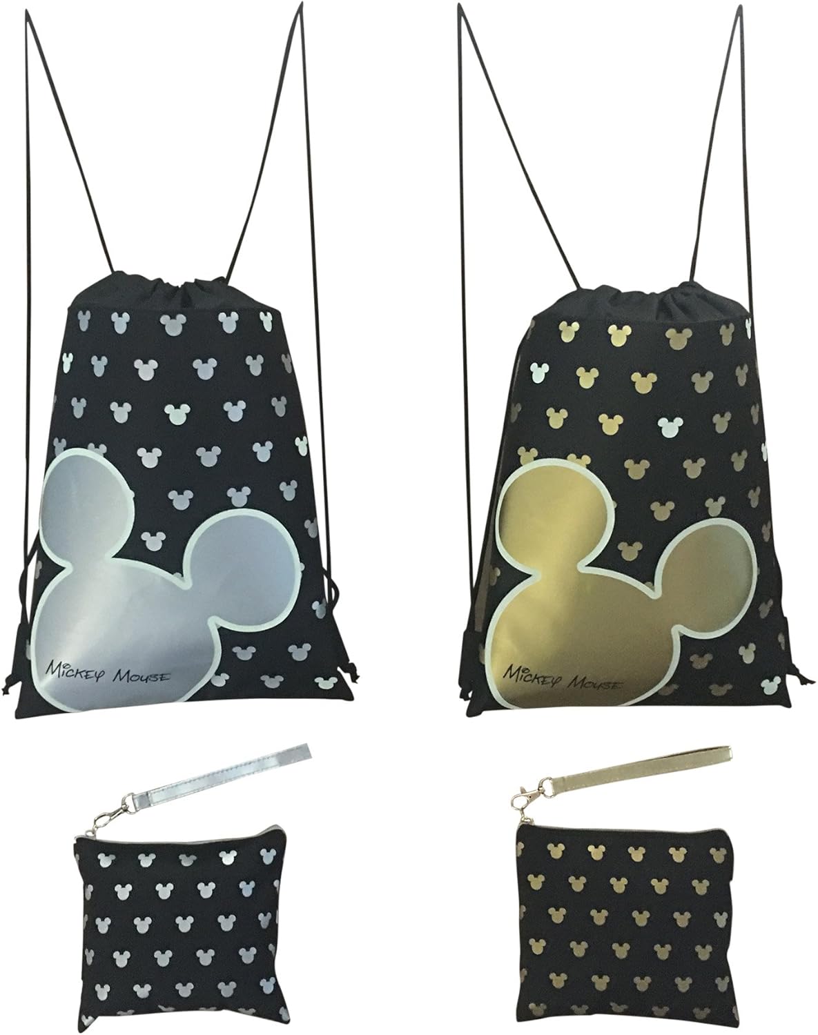 Amazon.com | Disney Mickey Mouse Glow in the Dark Drawstring Backpack ...