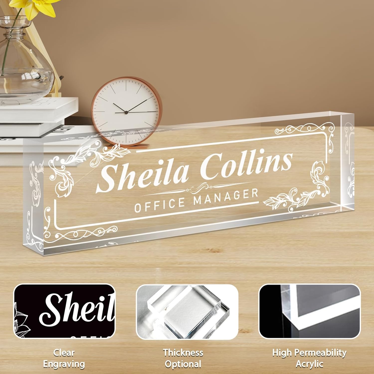Custom Name Plate for Desk, Employee Appreciation Gifts, Office Decor ...