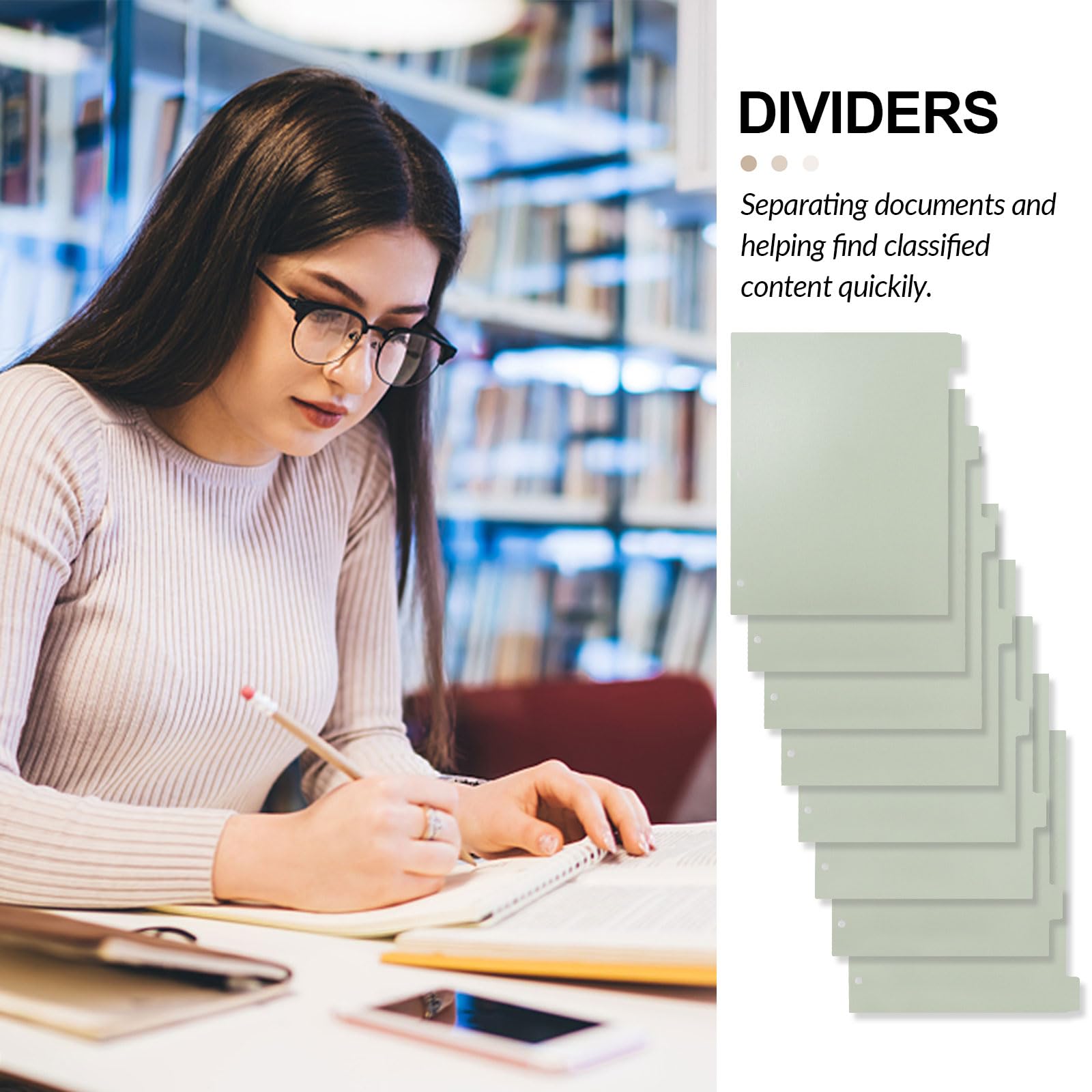 Snapklik.com : Koqye 8-Tab Binder Index Dividers For 3 Ring Binders ...