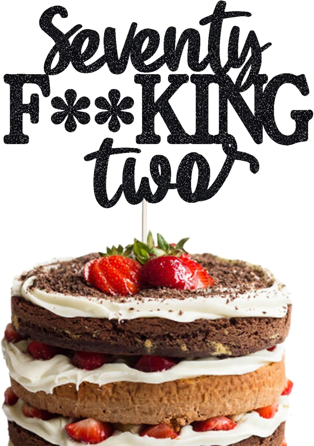 Amazon.com: Happy 72nd Birthday Cake Topper, 72 birthday decorations ...