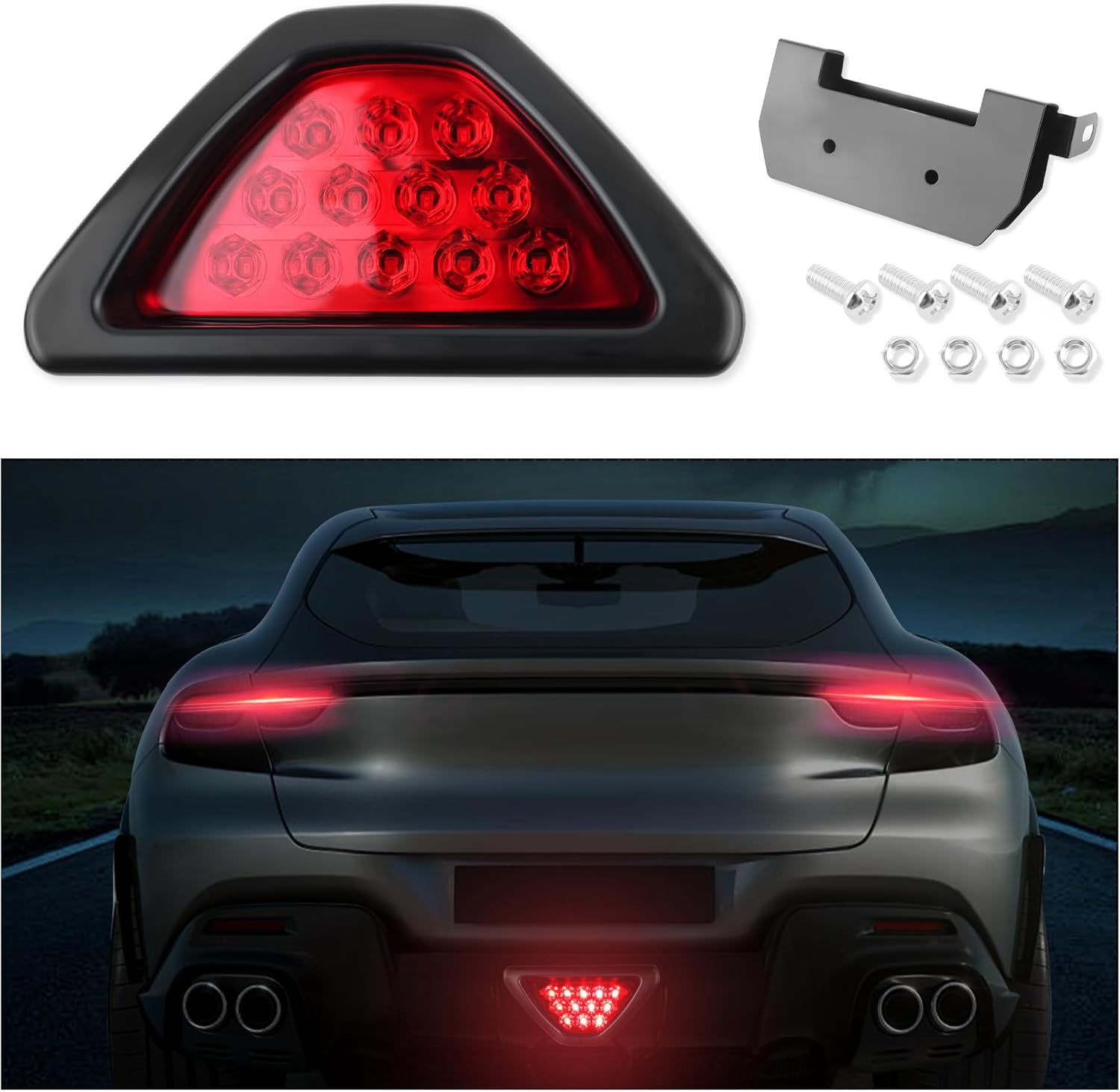 Amazon.com: Stacool Car F1 Brake Light with 12 LED,Super Bright ...