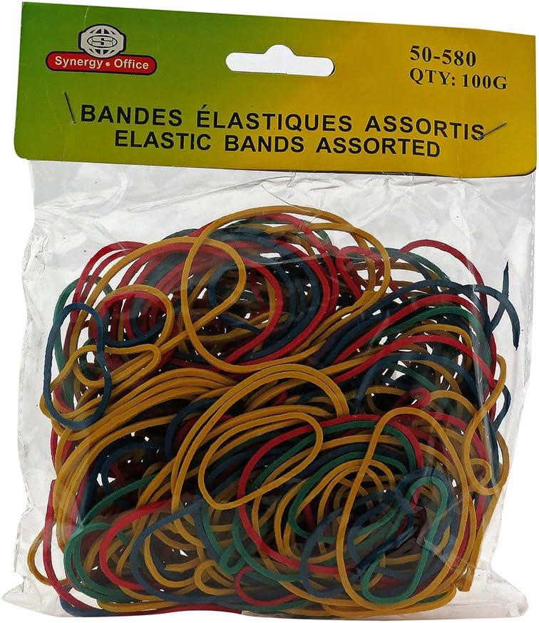 Synergy Elastic Bands Assorted (100 Count) : Amazon.ca: Office Products