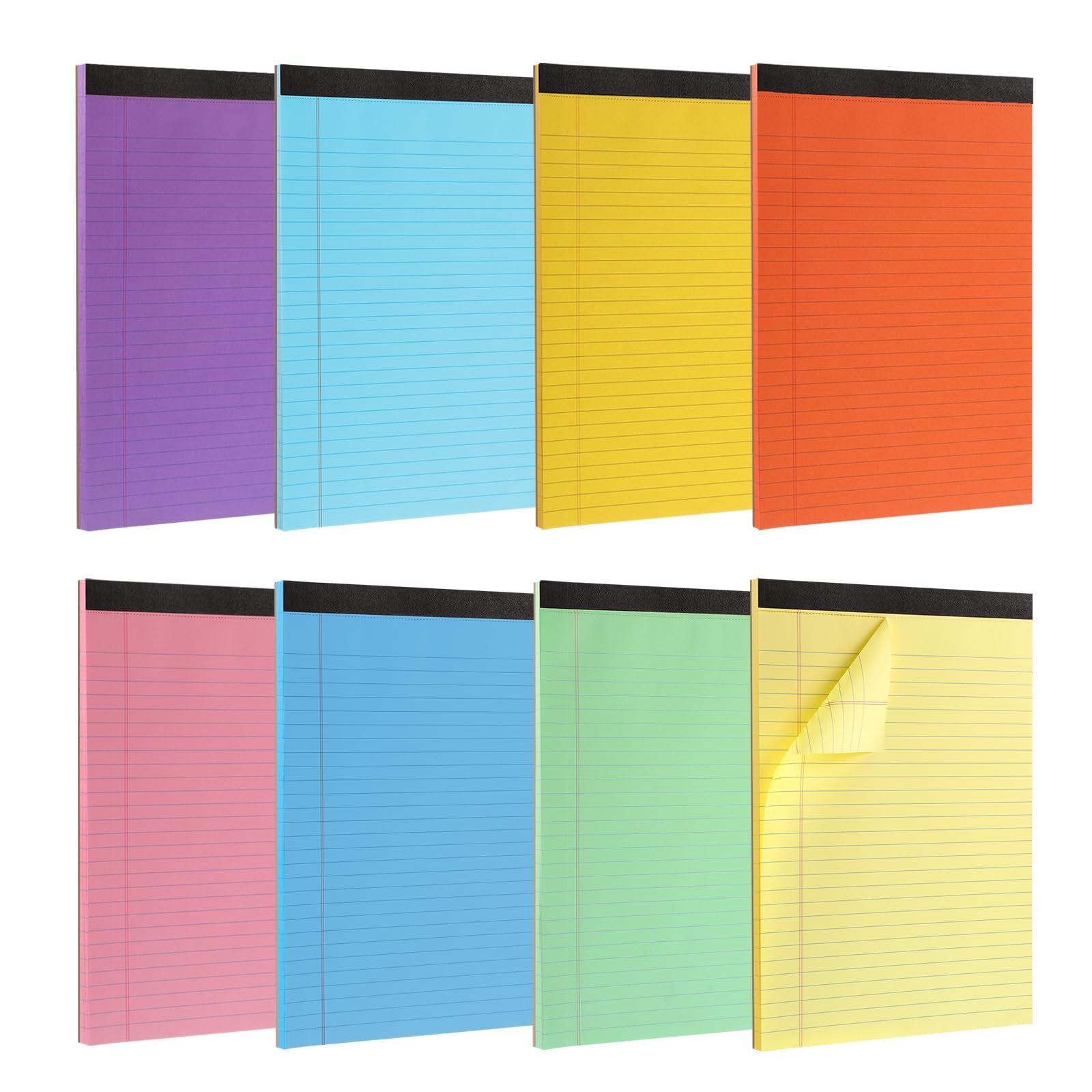 Amazon.com : Thboxes 8 Pack Colored Legal Pads, Totally 400 Sheets ...