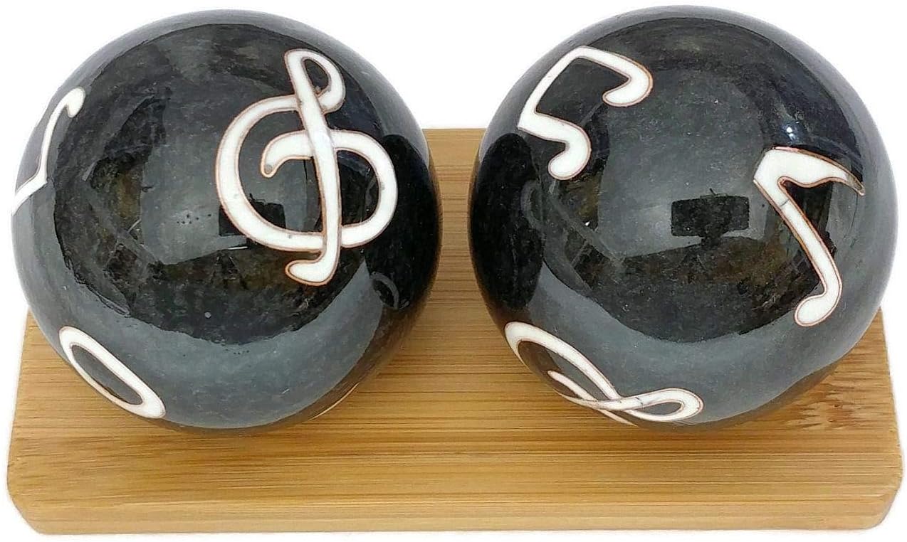 Chiming Baoding Balls with Bamboo Stand - Hand Nepal | Ubuy