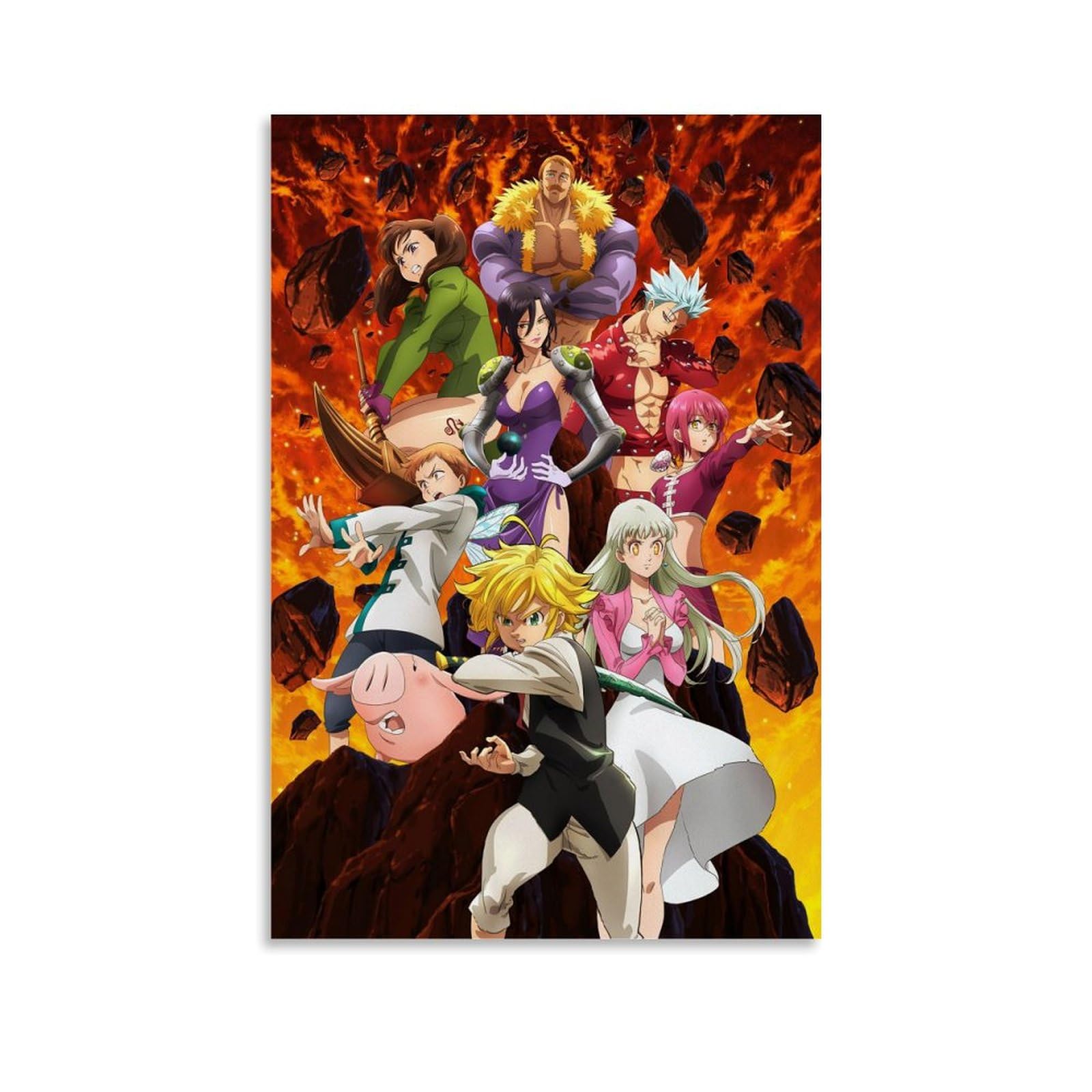 Amazon.com: Alkoy The Poster Seven Deadly Sins Anime Comics Canvas Art ...
