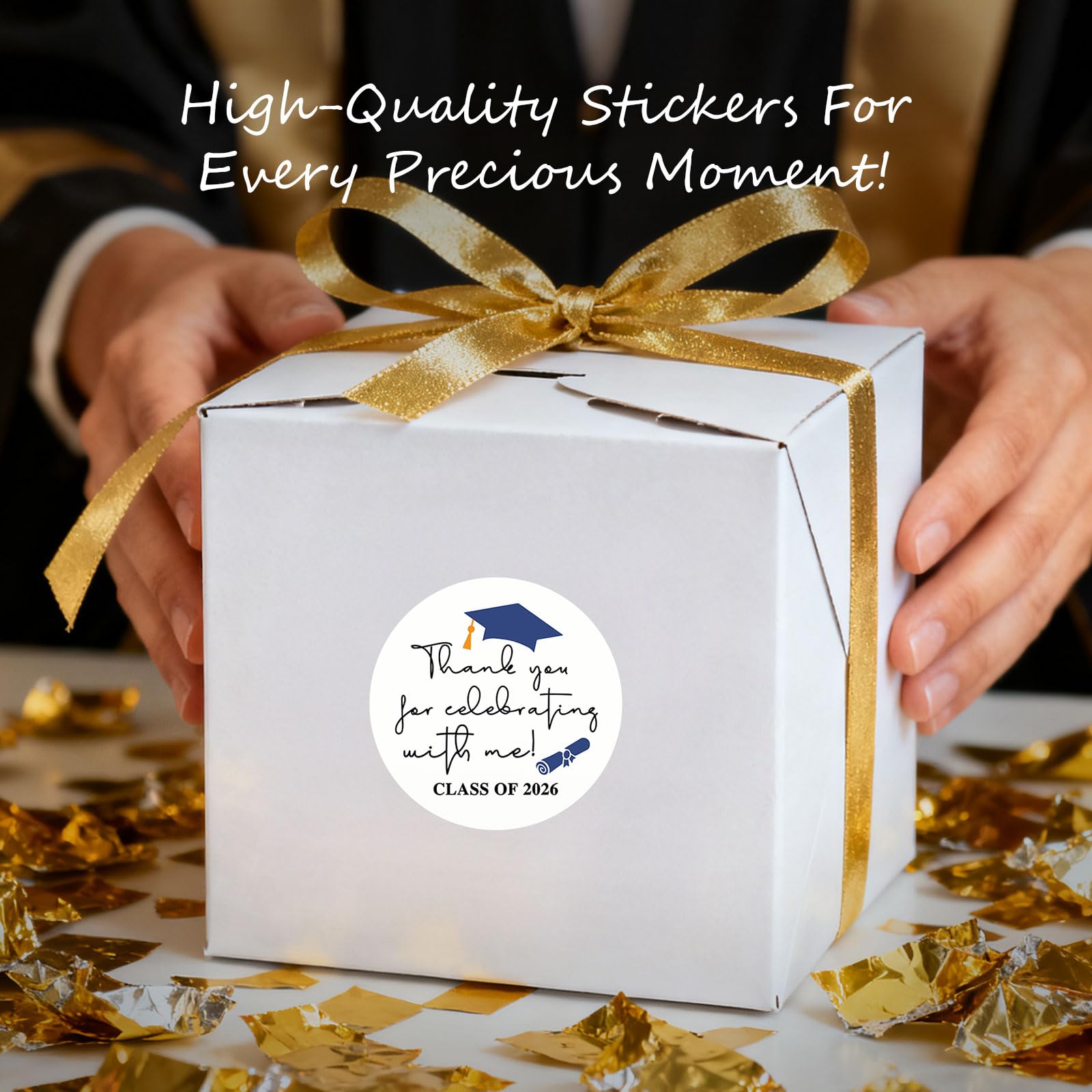Snapklik.com : 120 Pack 2026 Graduation Thank You Stickers Blue Class ...