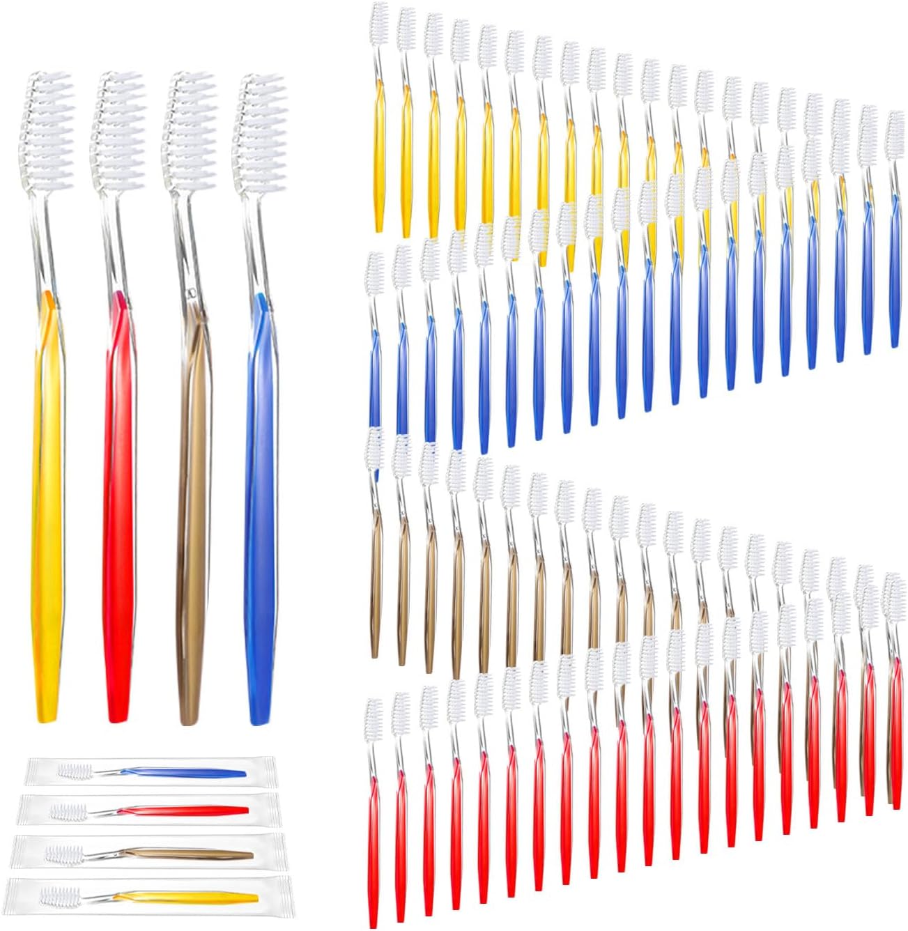 Amazon.com : YOUKE OLA 400 Pack Disposable Toothbrushes Individually ...