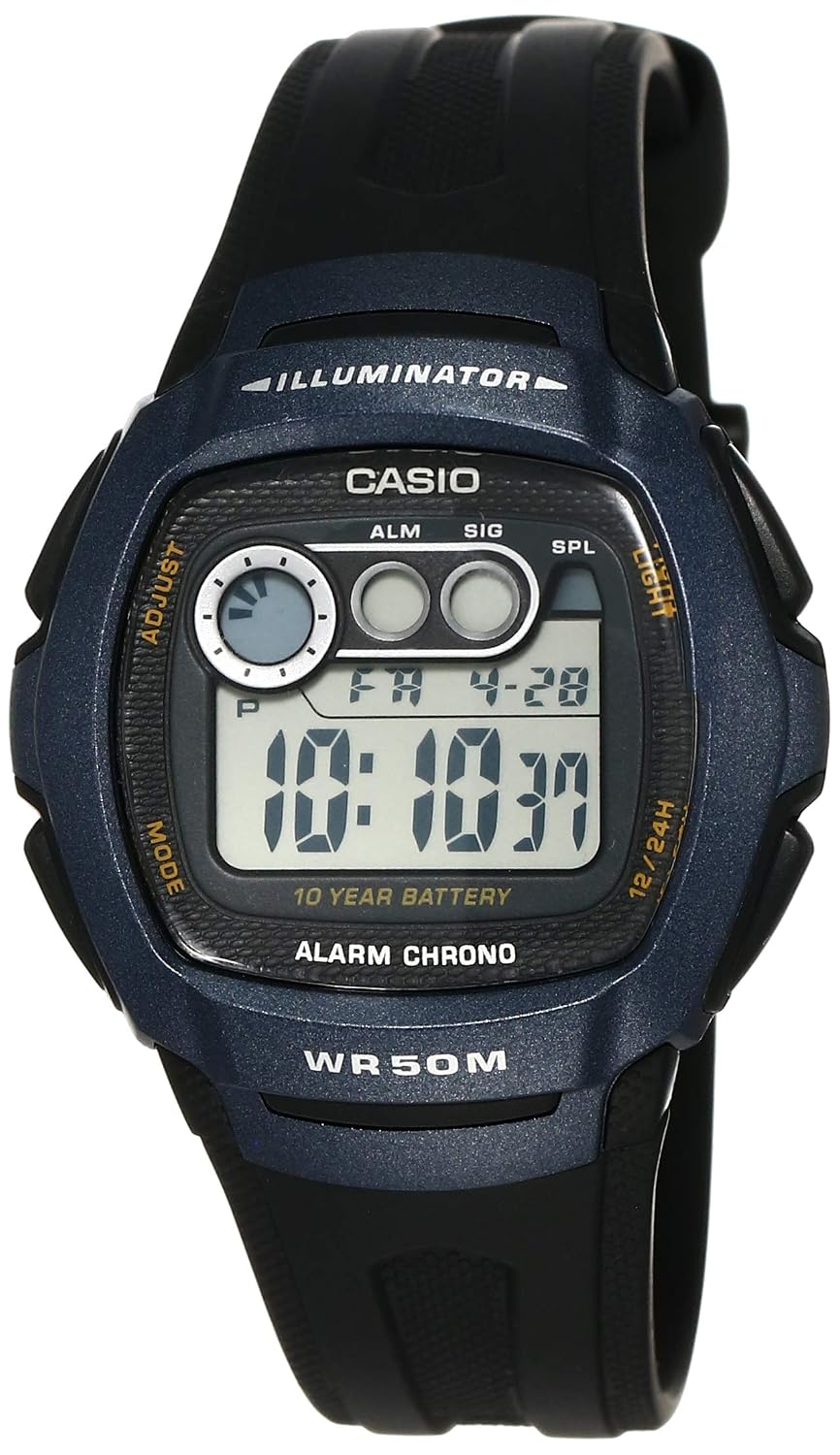 Casio Youth Digital Grey Dial Men's Watch - W-210-1BVDF (I064) : Amazon ...