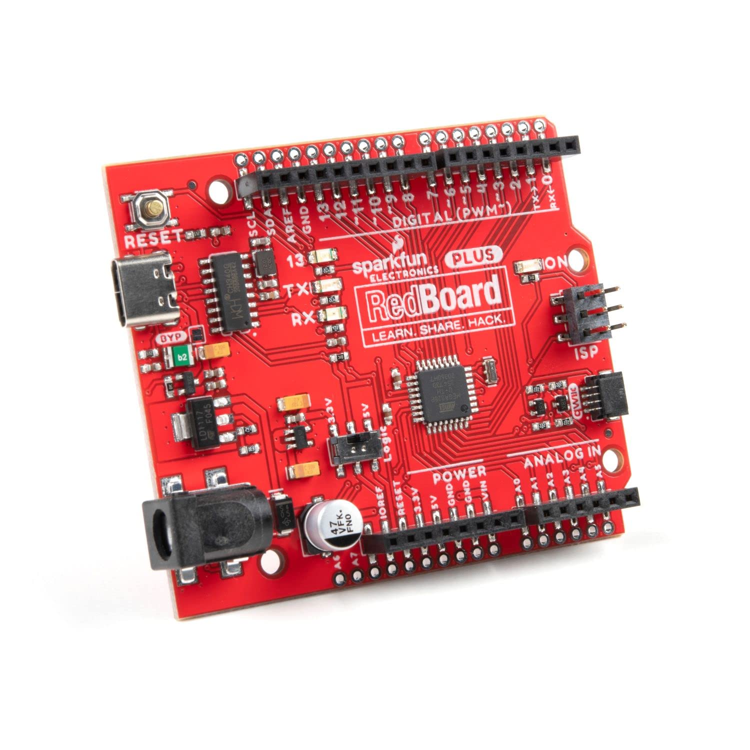 Amazon.com: SparkFun RedBoard Plus - ATmega328P microcontroller with ...